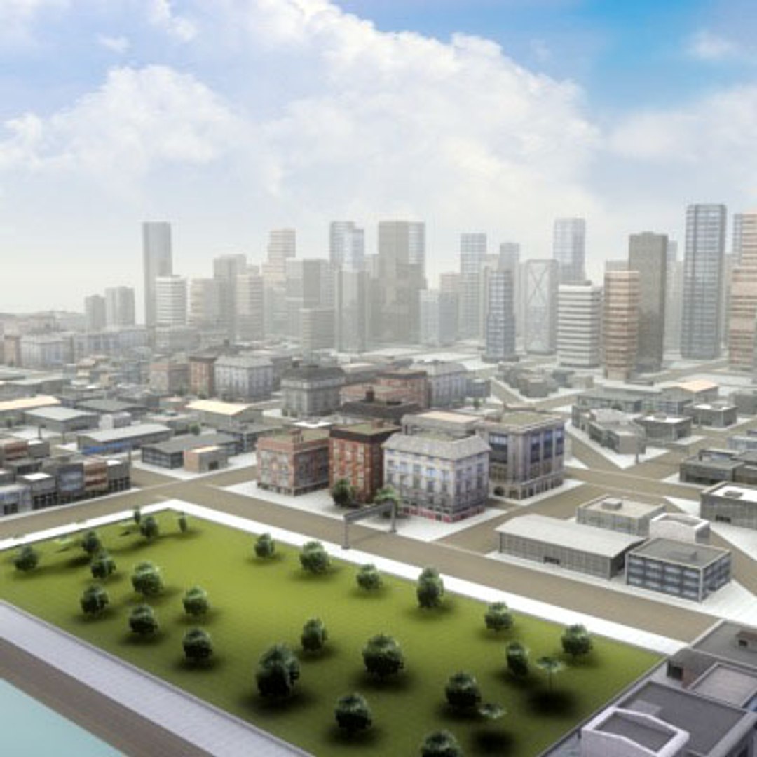 3d Model City Environment Buildings Construction