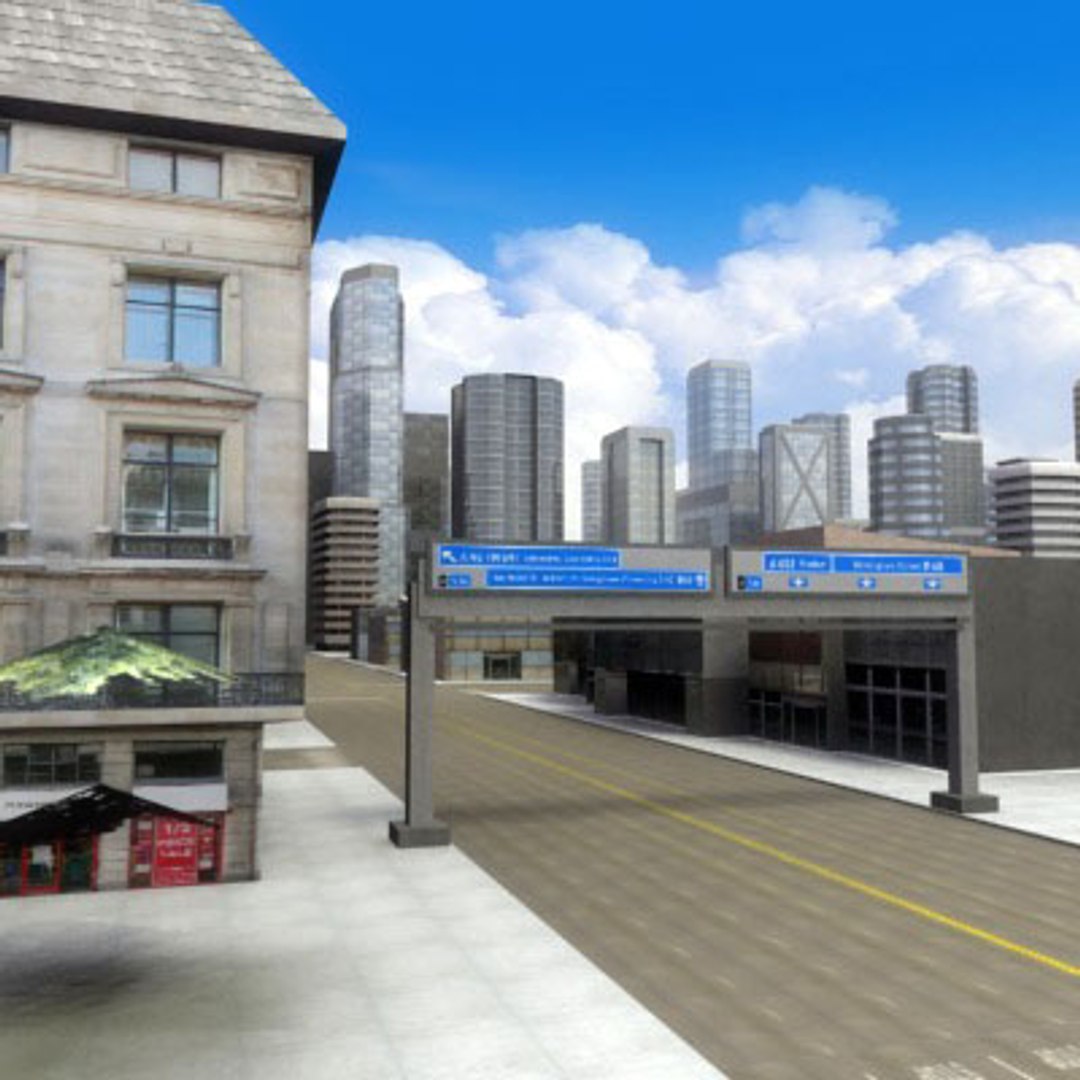 3d Model City Environment Buildings Construction