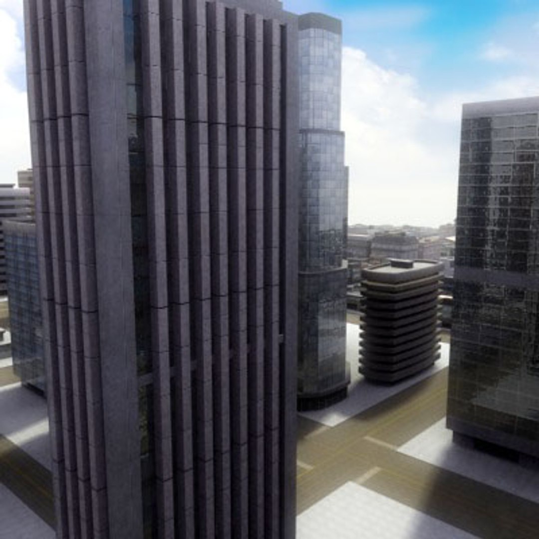 3d Model City Environment Buildings Construction