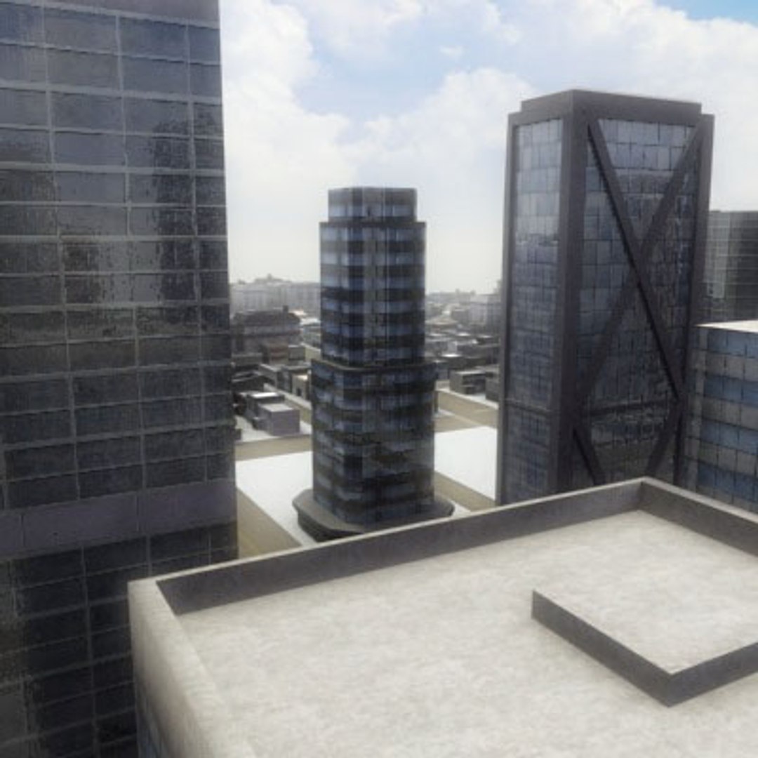 3d Model City Environment Buildings Construction