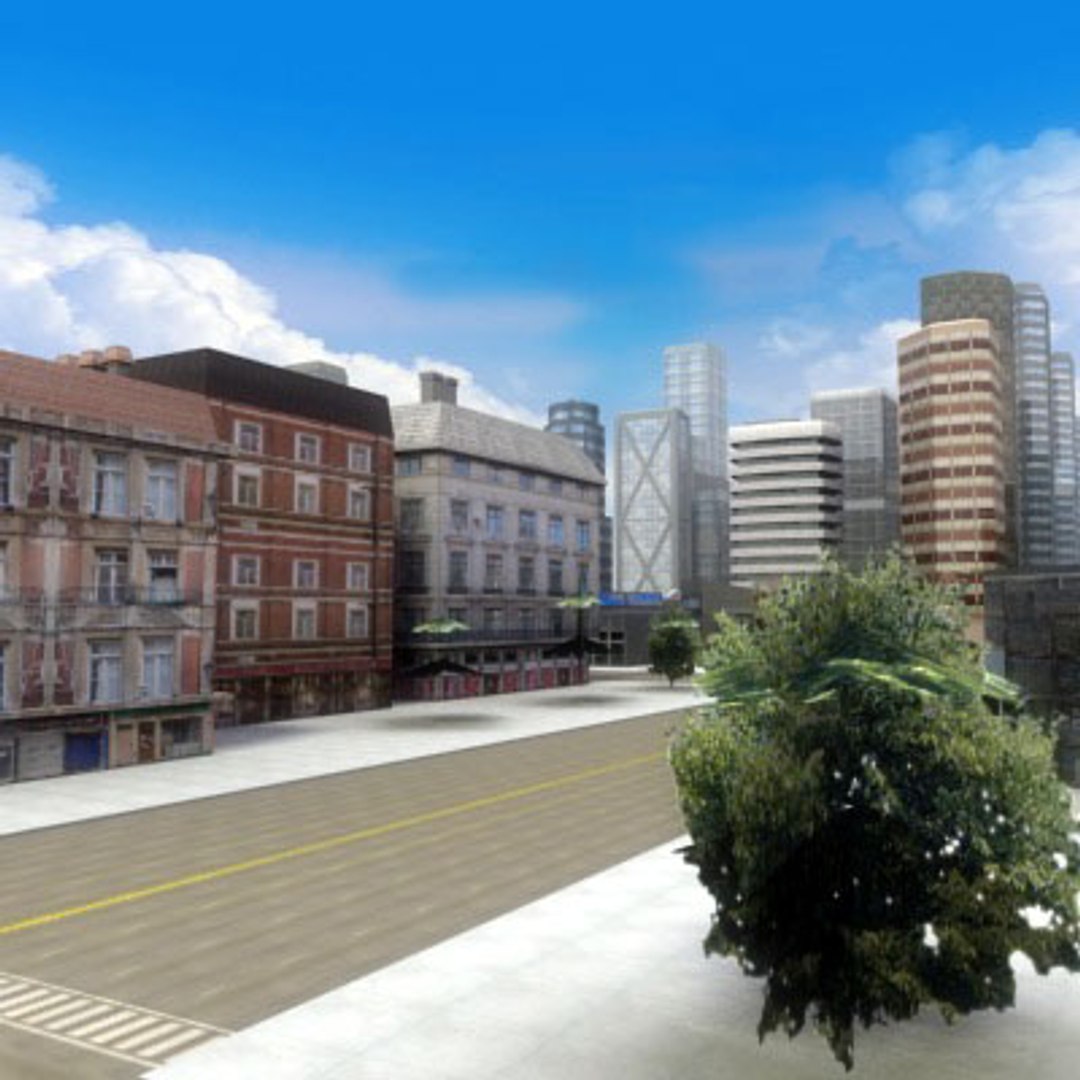 3d Model City Environment Buildings Construction