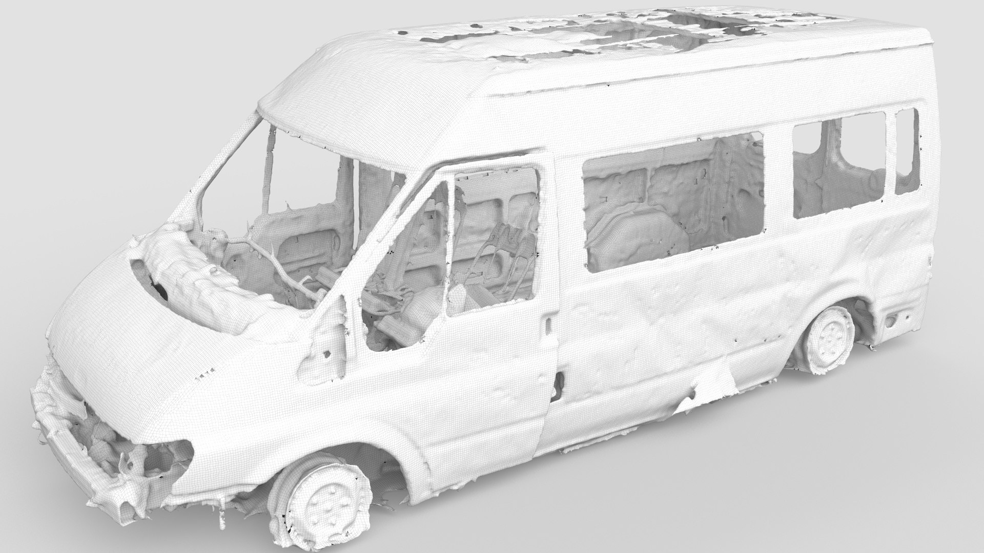 Burned Van Wreck 01 3D Model - TurboSquid 2064917