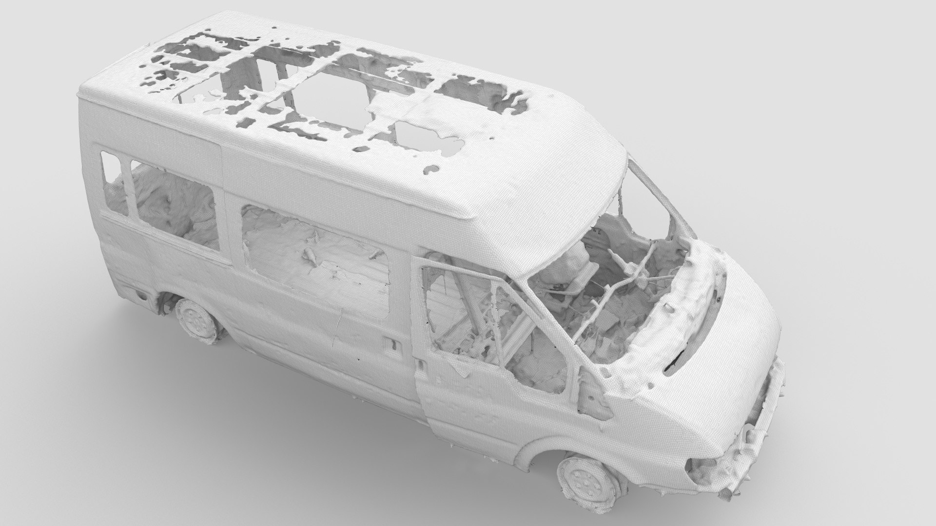 Burned Van Wreck 01 3D Model - TurboSquid 2064917
