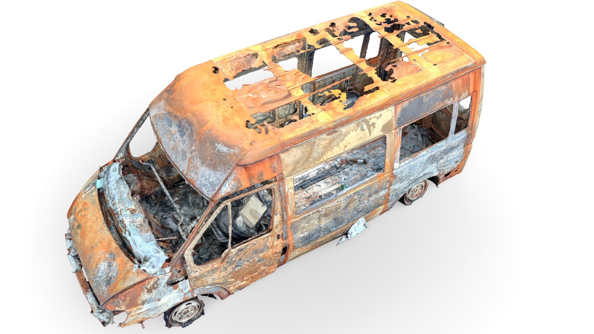 Burned Van Wreck 01 3D Model - TurboSquid 2064917