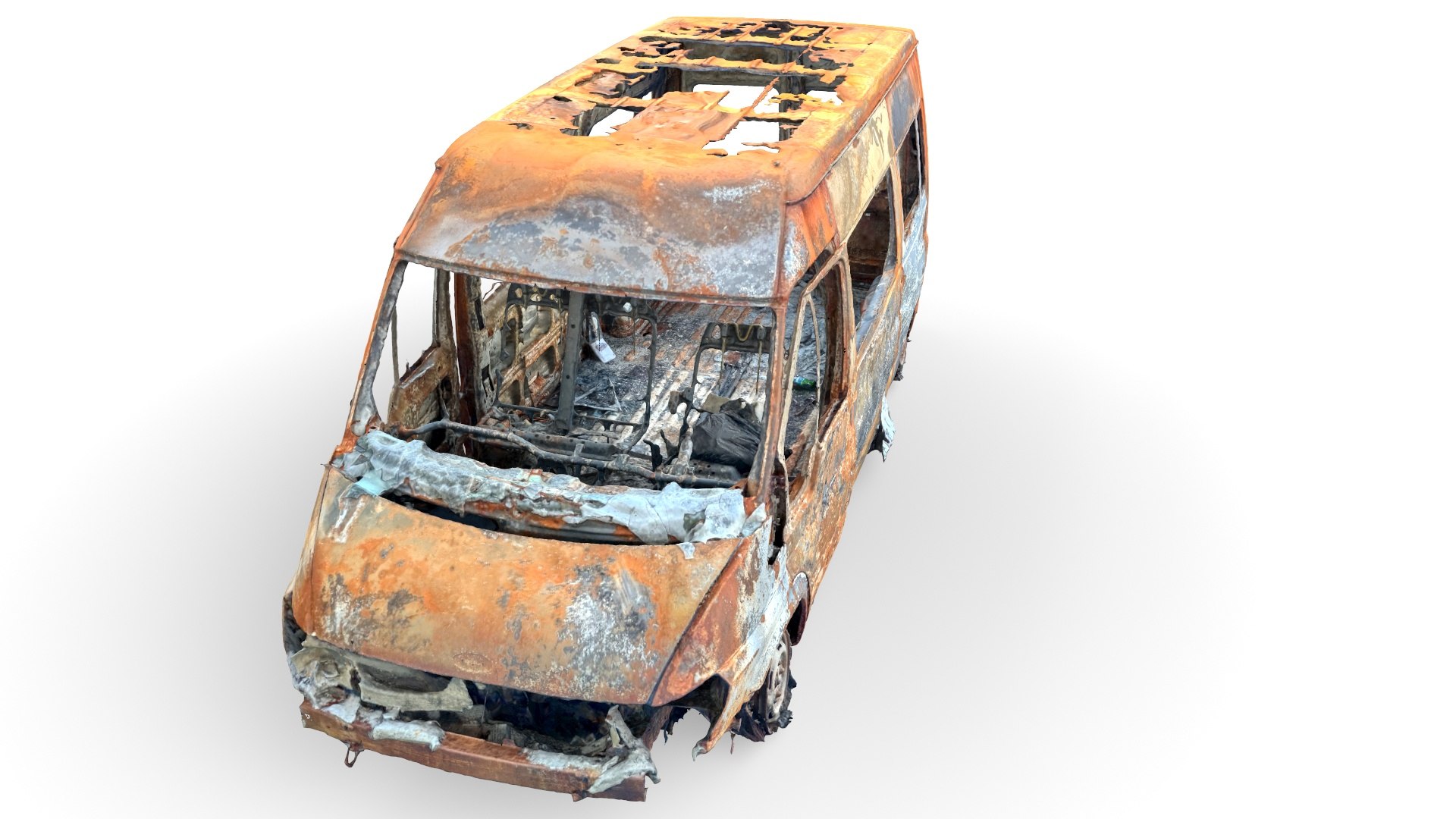 Burned Van Wreck 01 3D Model - TurboSquid 2064917