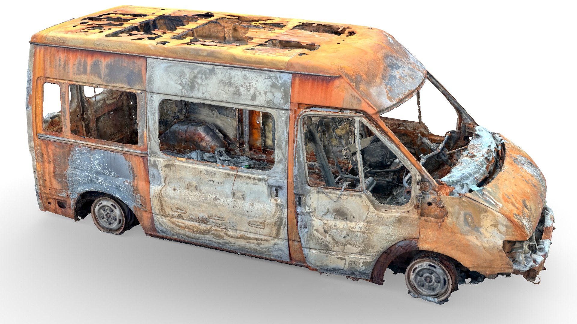 Burned Van Wreck 01 3D Model - TurboSquid 2064917