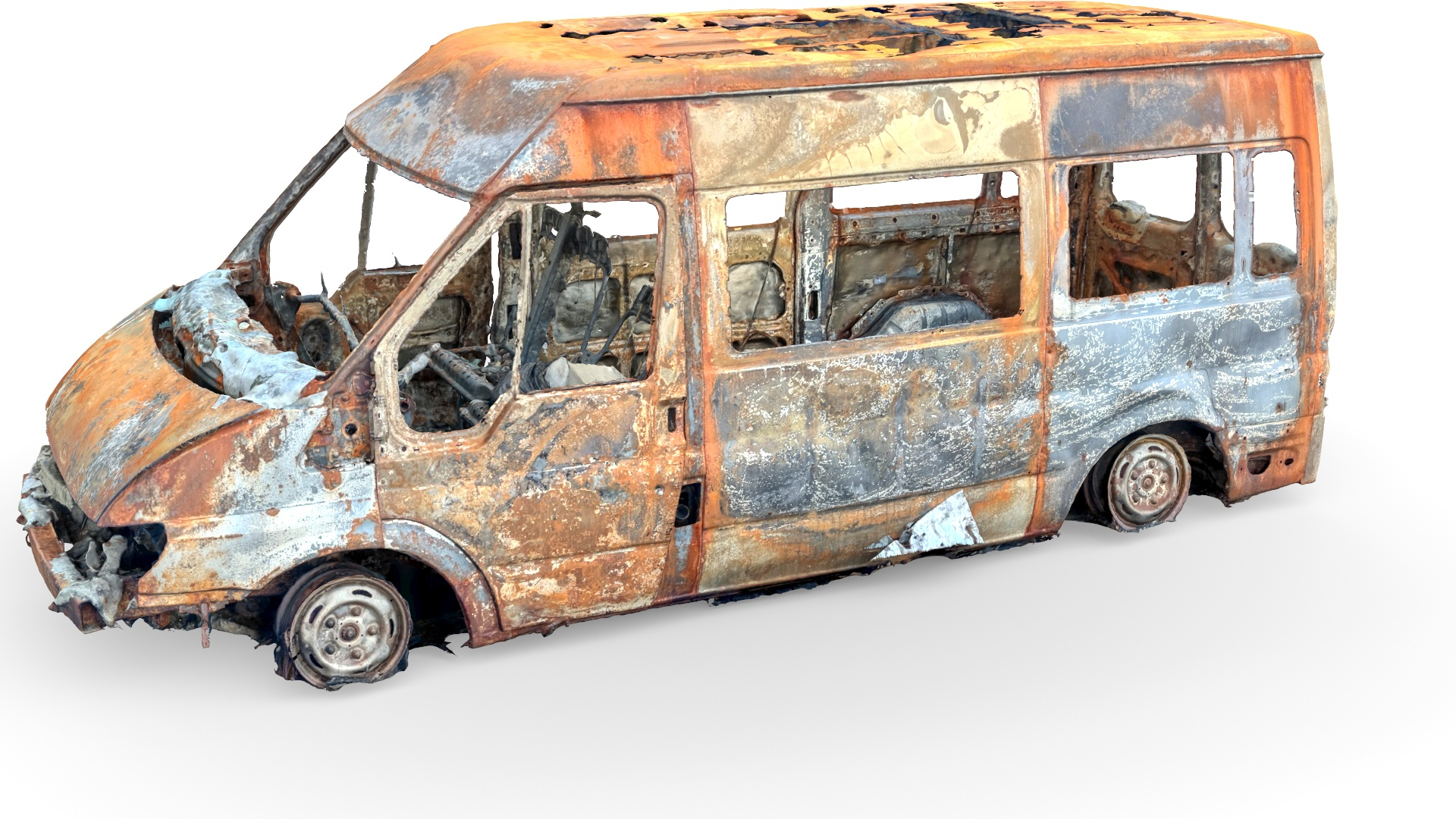 Burned Van Wreck 01 3D Model - TurboSquid 2064917