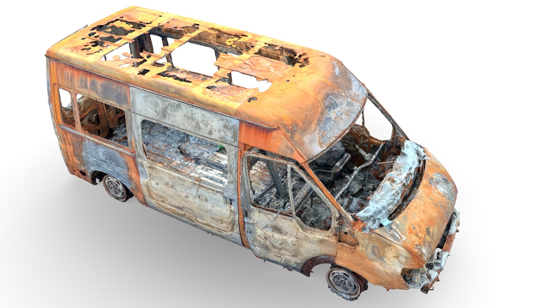 Burned Van Wreck 01 3D Model - TurboSquid 2064917