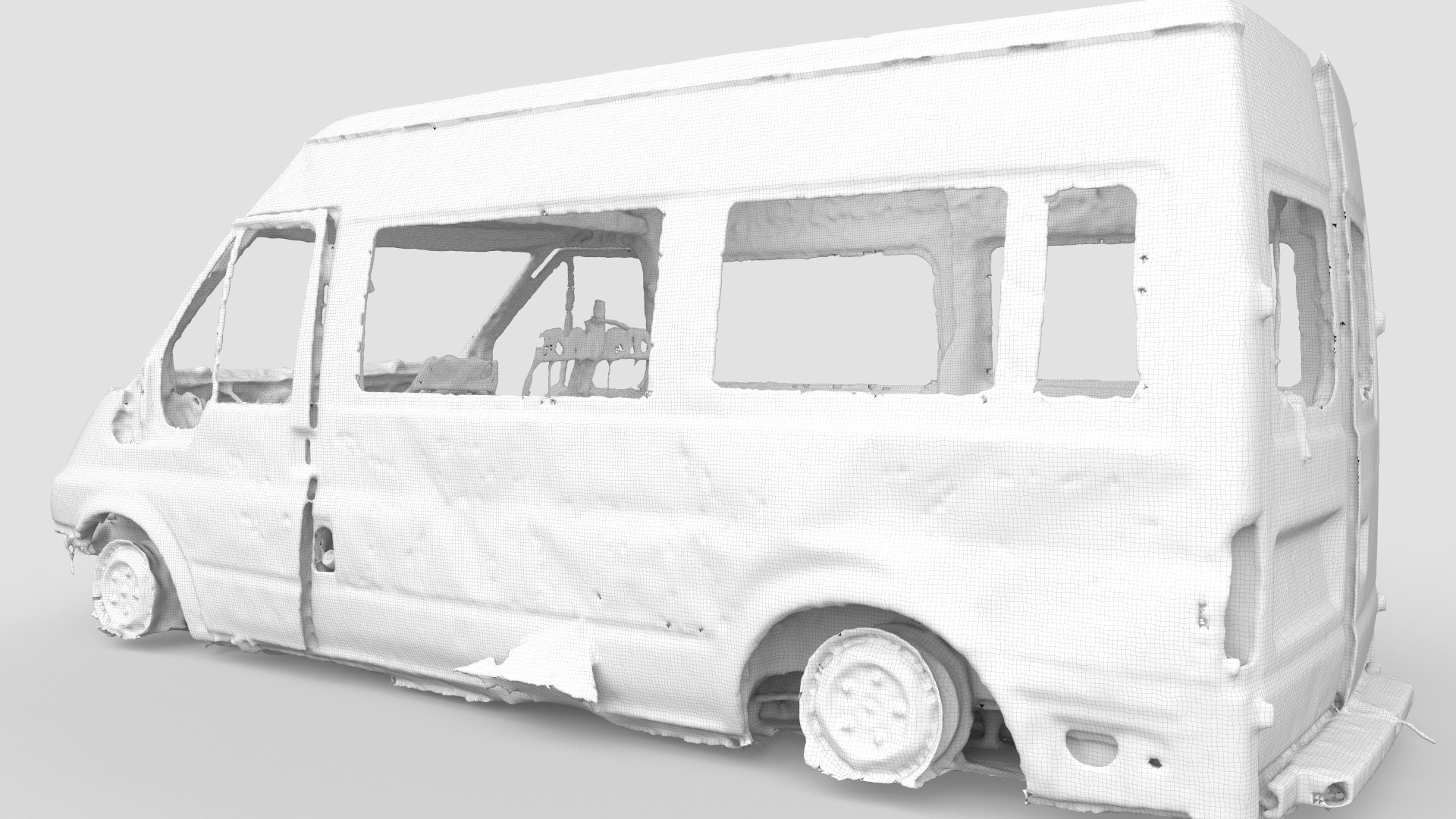 Burned Van Wreck 01 3D Model - TurboSquid 2064917