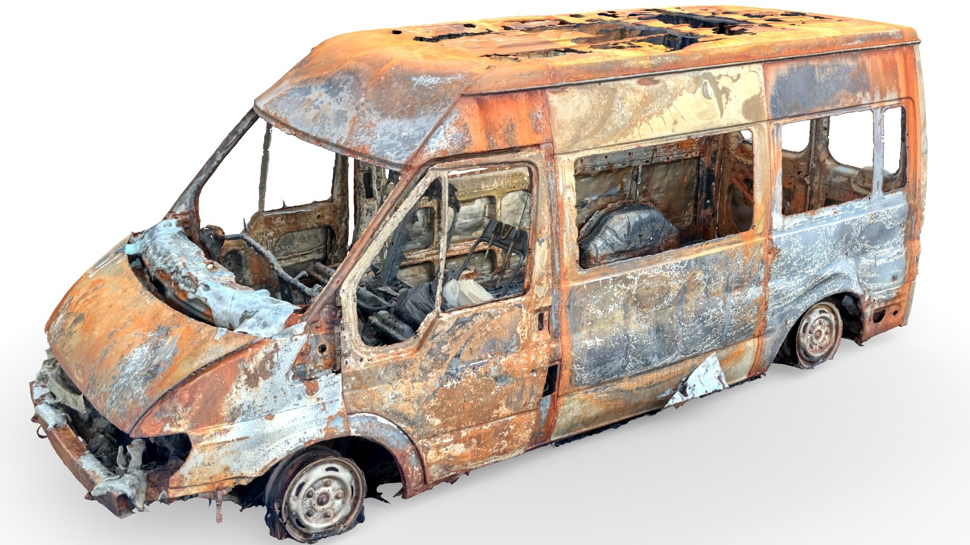 Burned Van Wreck 01 3D Model - TurboSquid 2064917