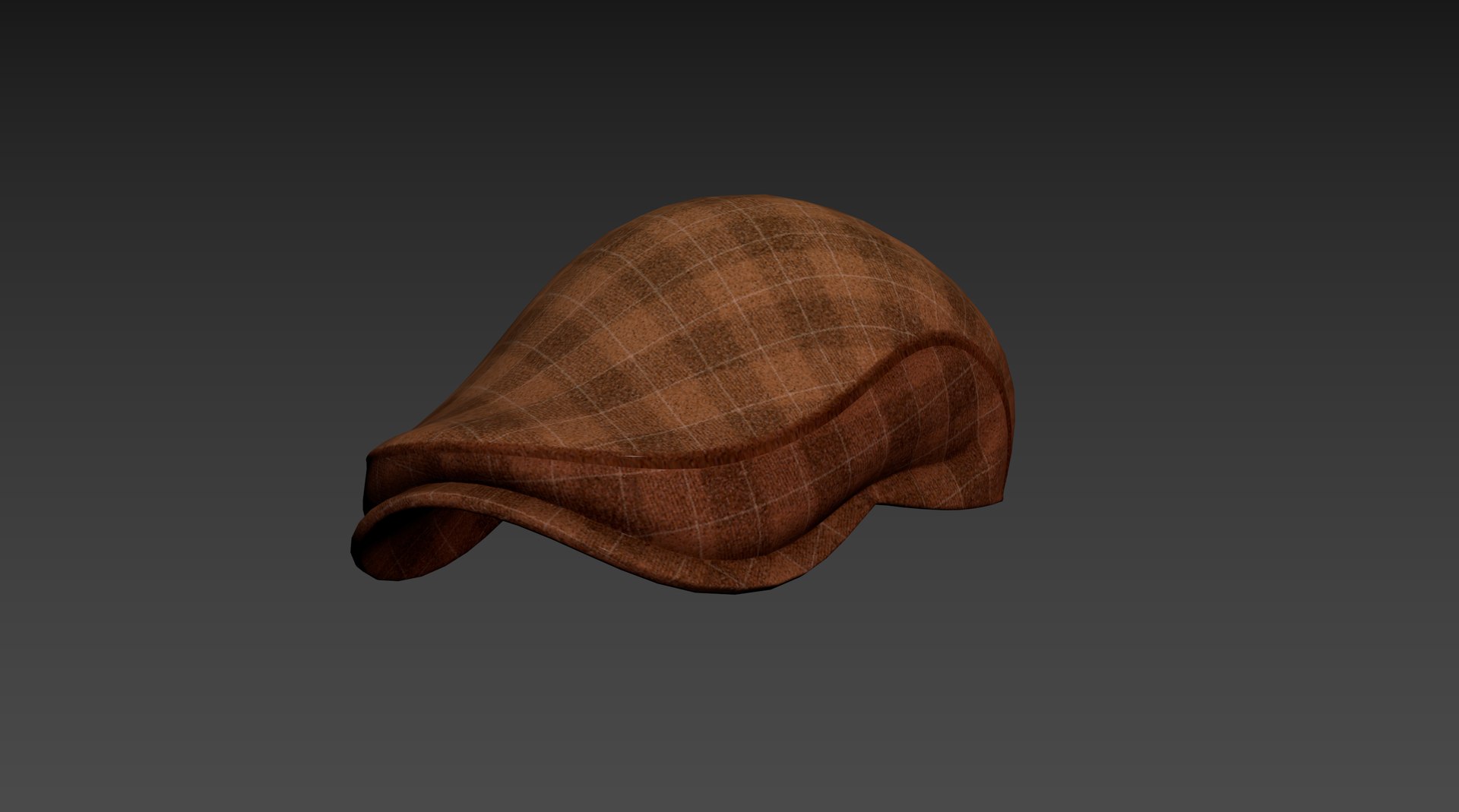 3D Tweed Flat Cap - TurboSquid 1812449
