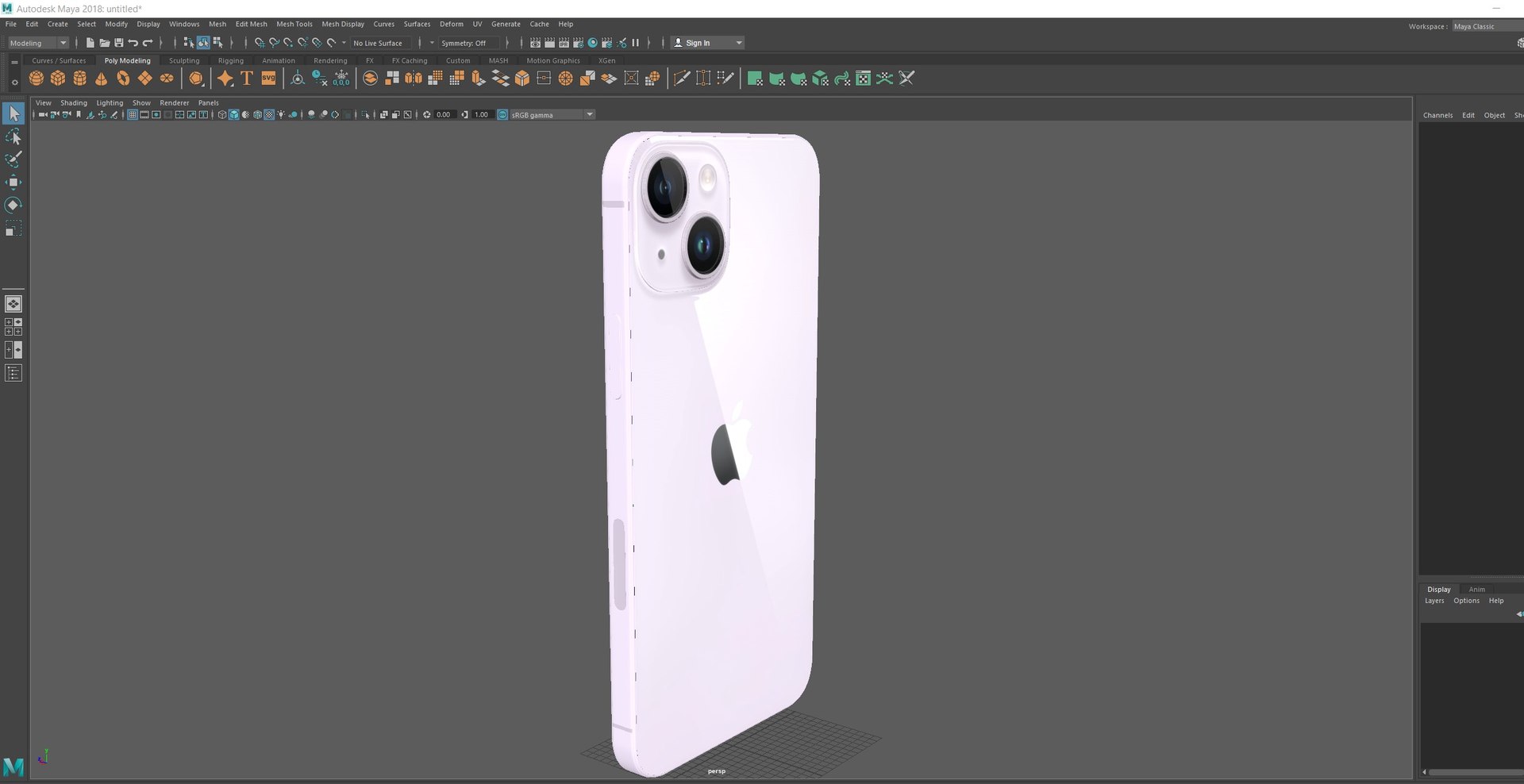 3D Apple IPhone 14 Purple Model - TurboSquid 2046283