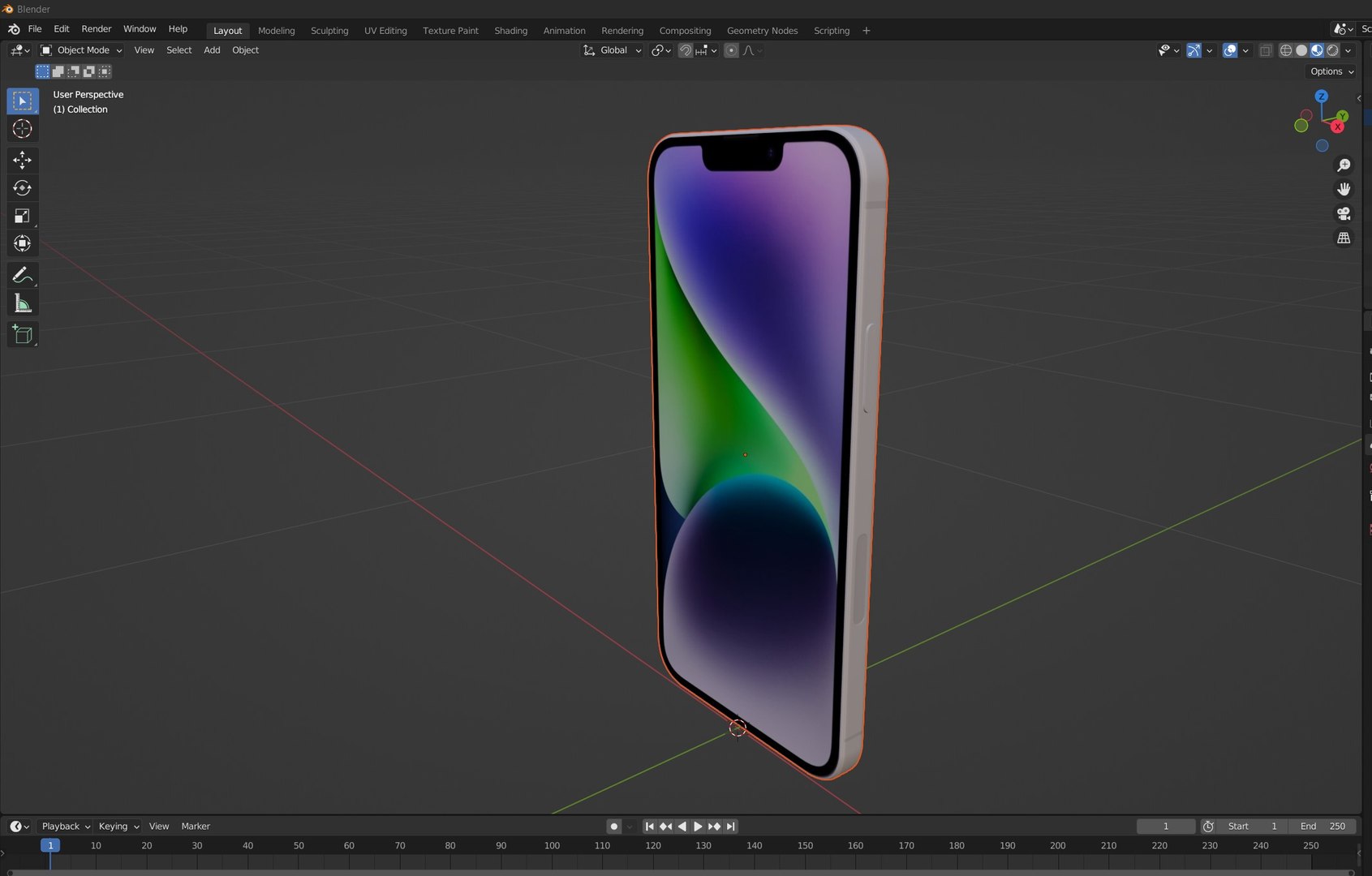 3D Apple IPhone 14 Purple Model - TurboSquid 2046283