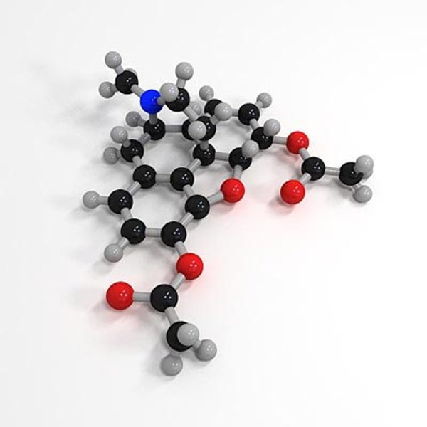 heroin molecule structure 3d max