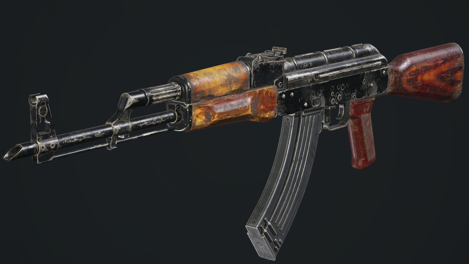 AKM Realistic Worn - PBR Game Ready 3D Model - TurboSquid 1960141