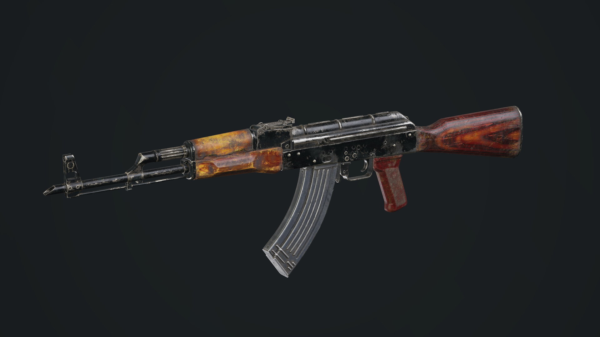 AKM Realistic Worn - PBR Game Ready 3D Model - TurboSquid 1960141