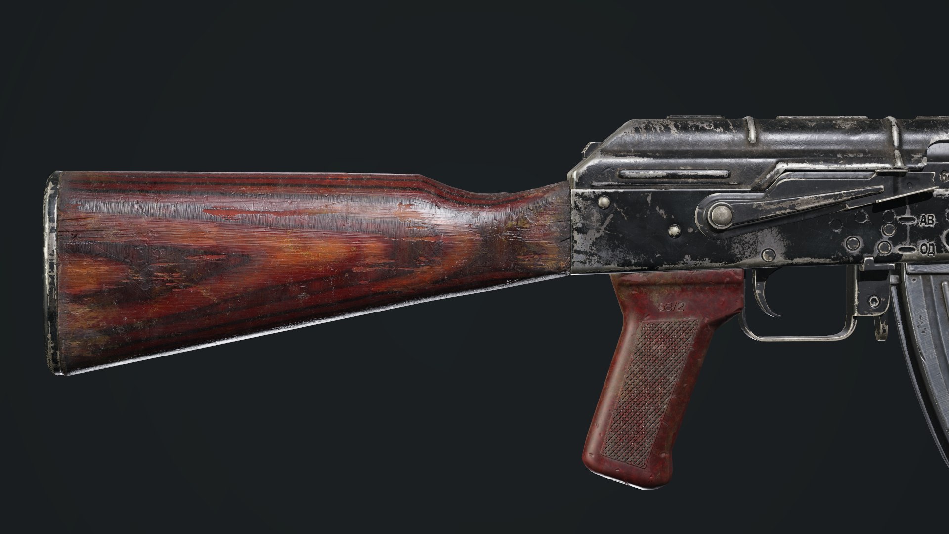 AKM Realistic Worn - PBR Game Ready 3D Model - TurboSquid 1960141