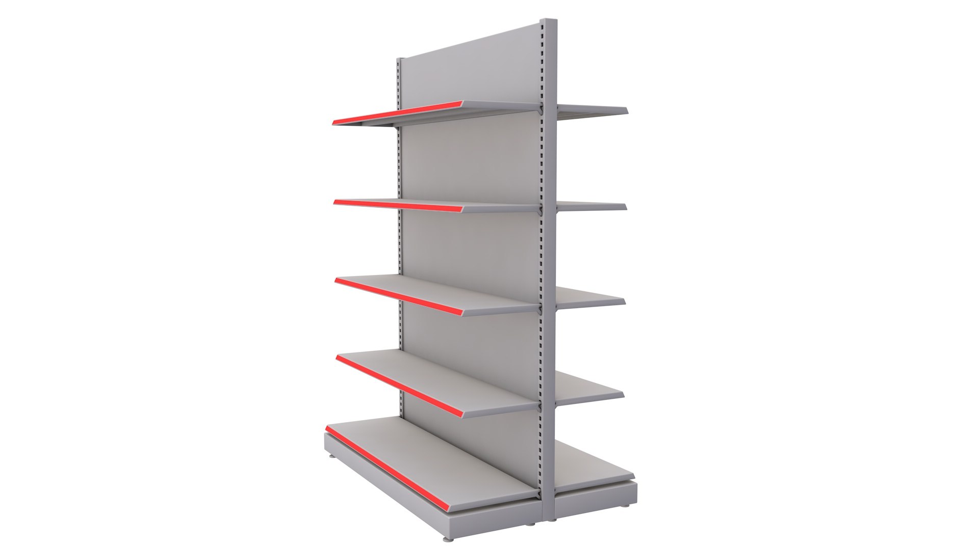 3D Store Double-Sided Supermarket Rack Model - TurboSquid 2381180