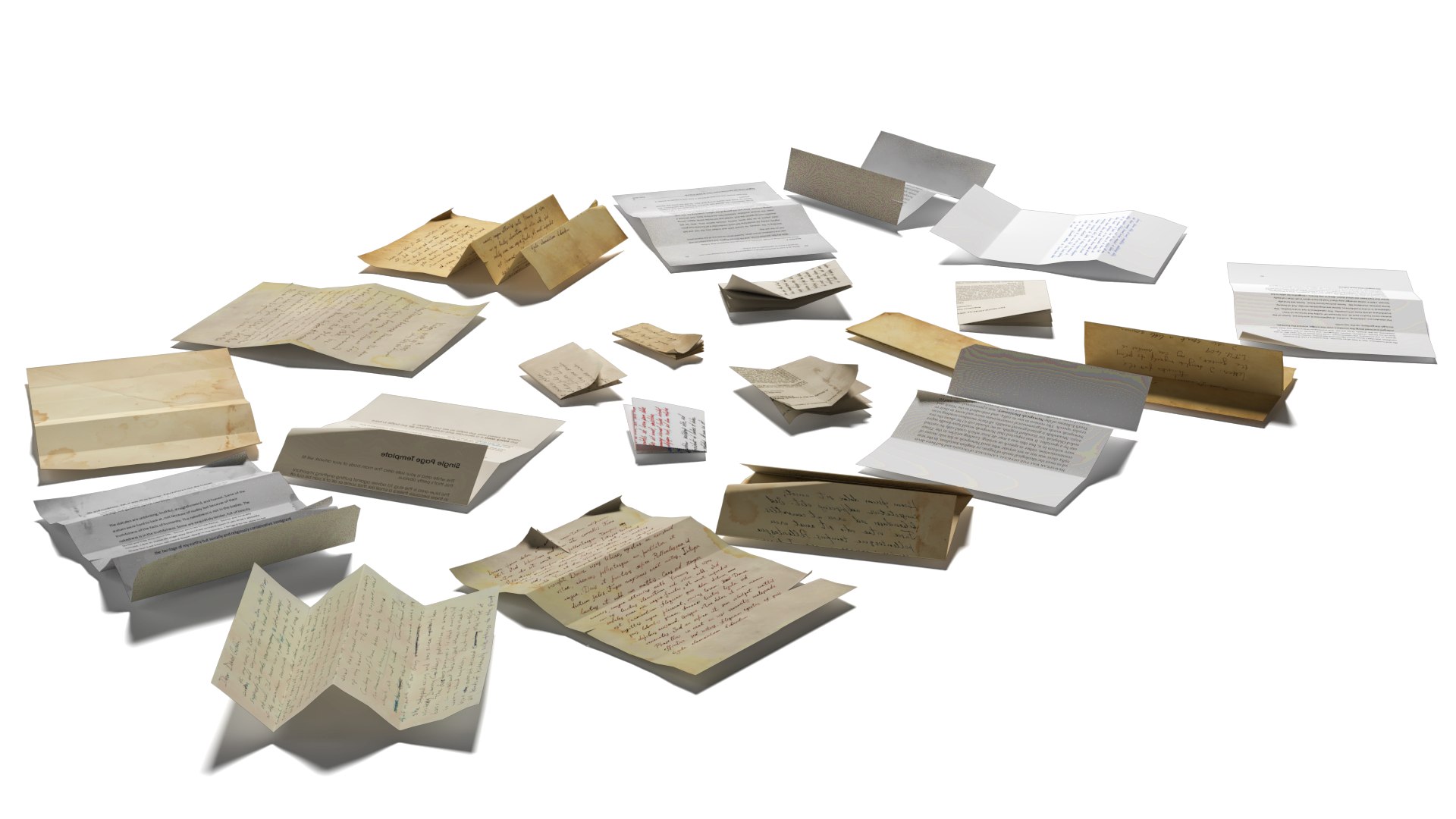 3D Folded Paper Model - TurboSquid 1889423