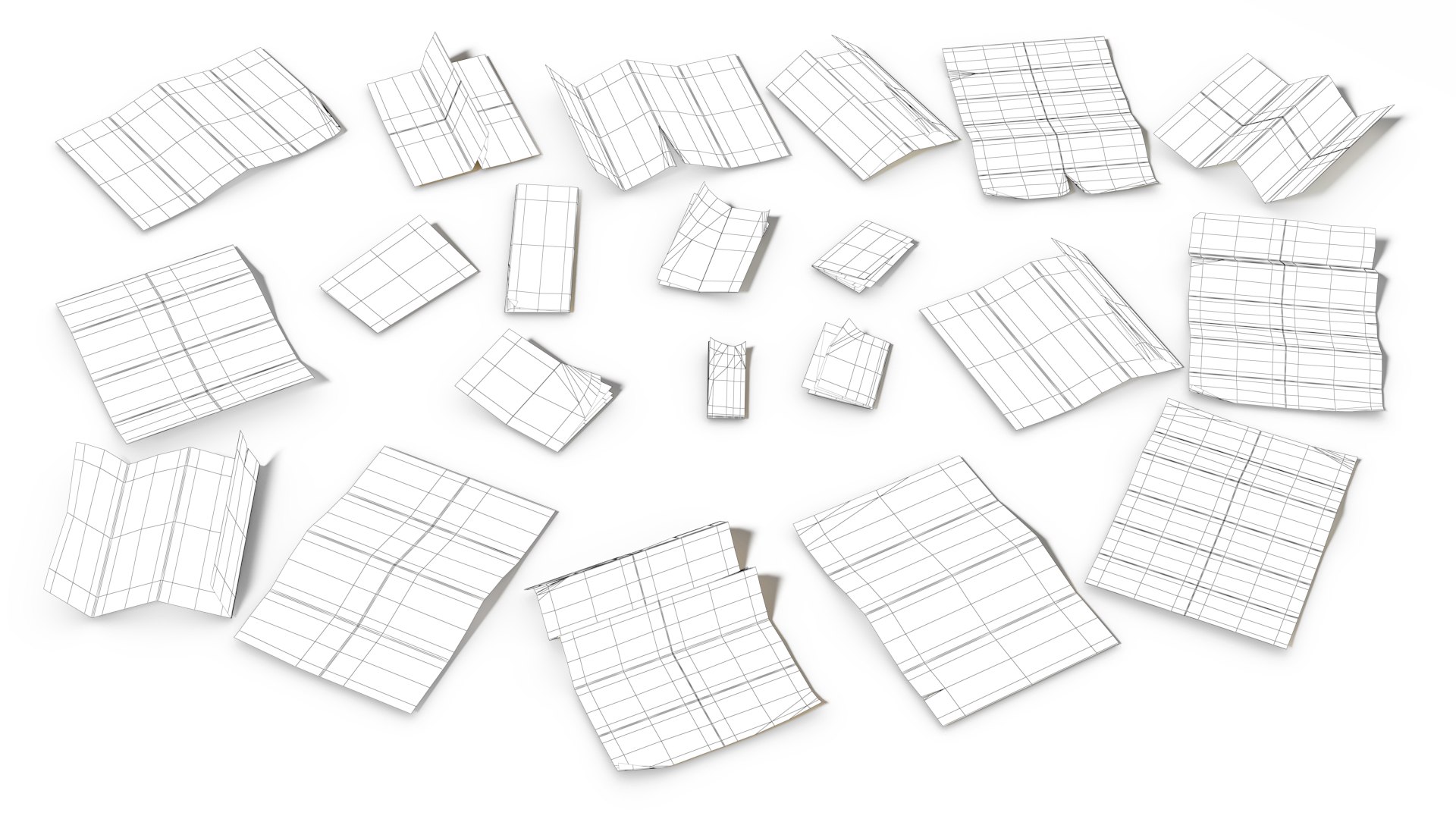 3D Folded Paper Model - TurboSquid 1889423