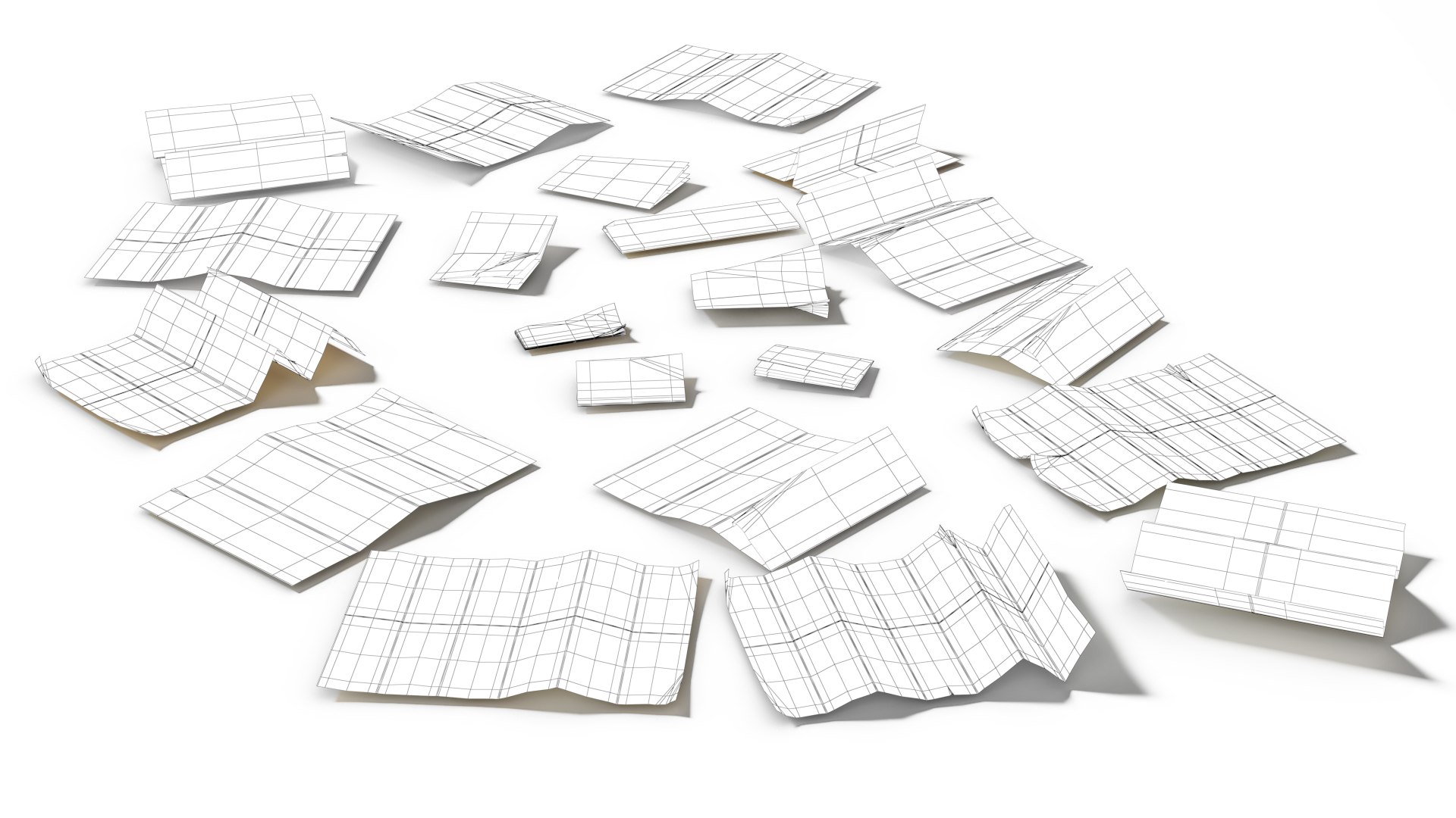 3D Folded Paper Model - TurboSquid 1889423