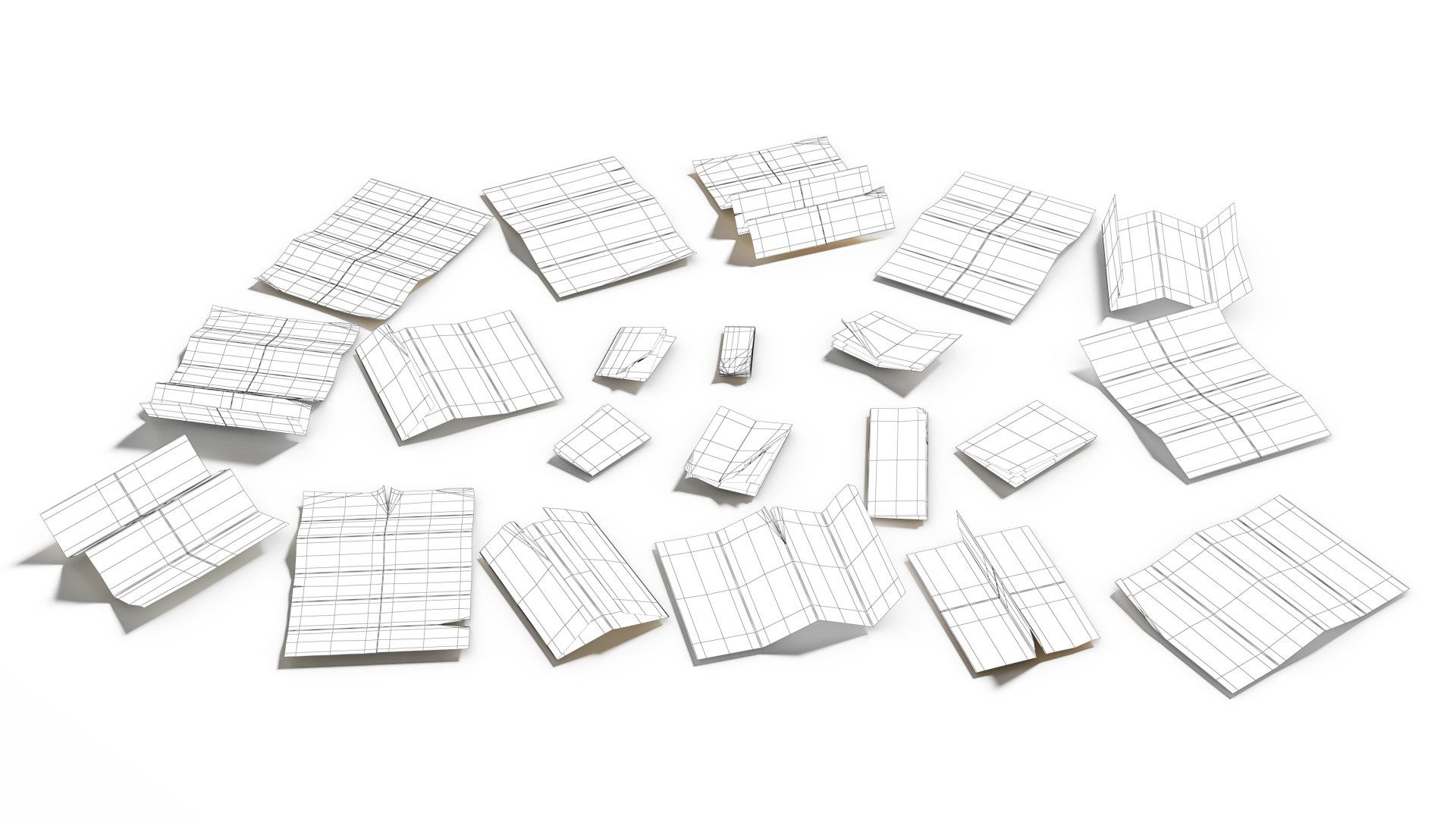 3D Folded Paper Model - TurboSquid 1889423