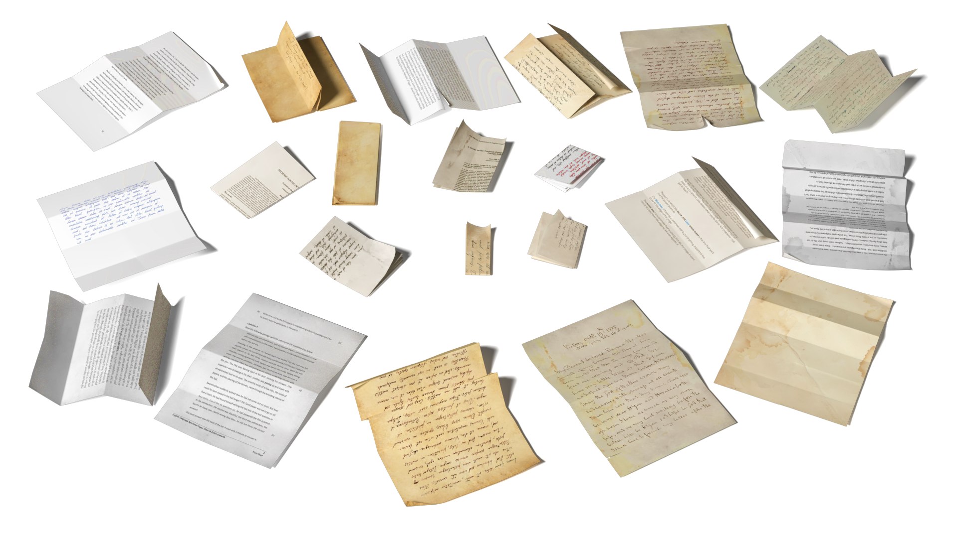 3D Folded Paper Model - TurboSquid 1889423