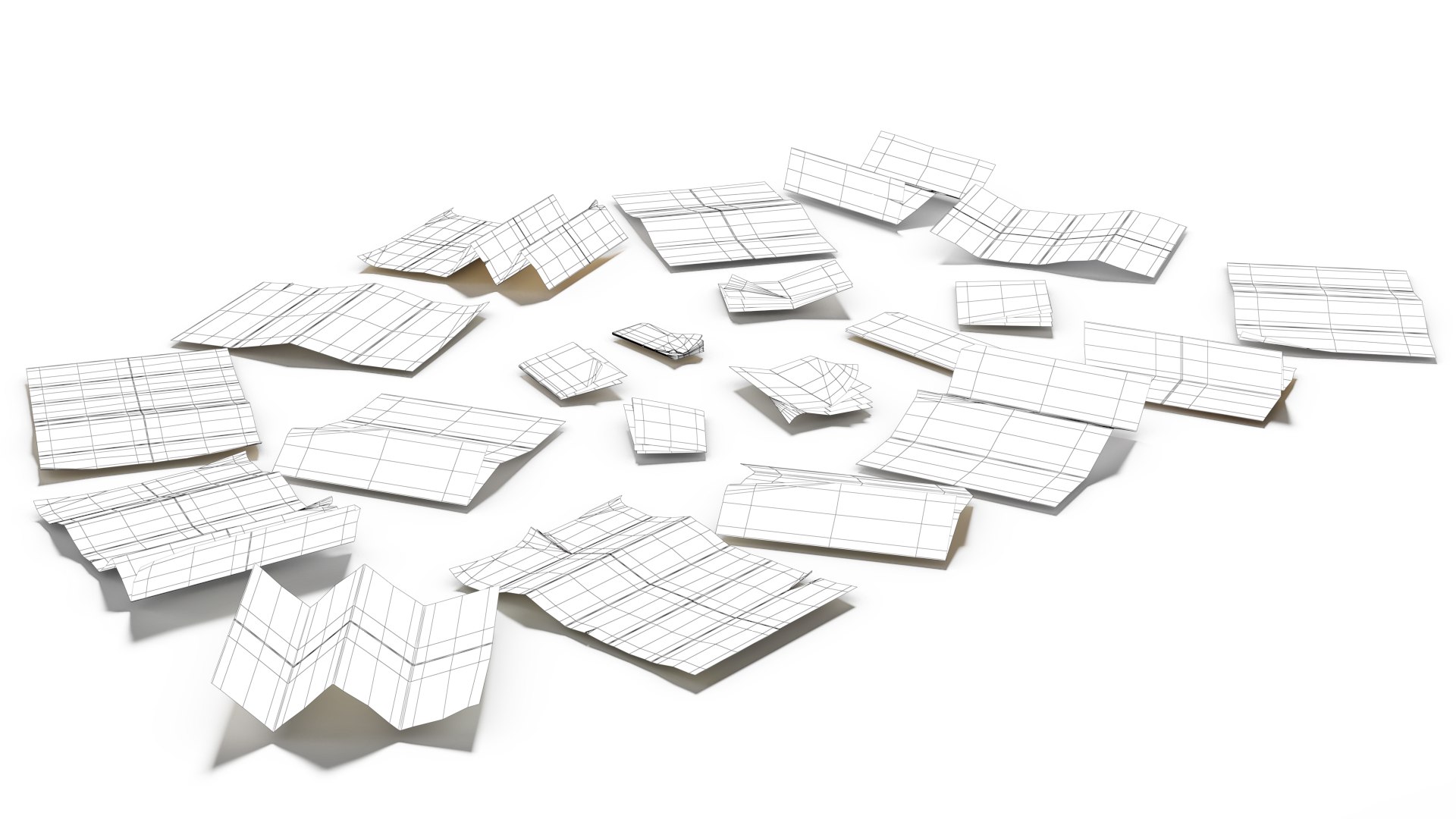 3D Folded Paper Model - TurboSquid 1889423