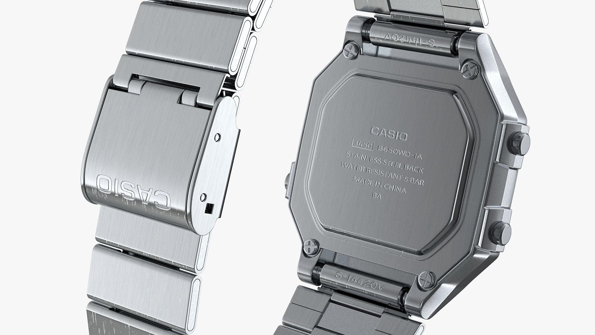 Casio Illuminator B650wd-1a Stainless Steel 3D Model - TurboSquid 1451002