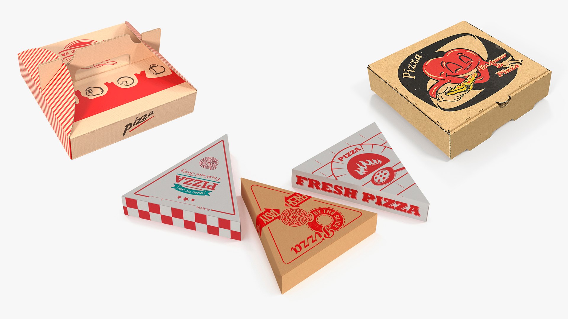 Pizza Boxes Collection 3D Model - TurboSquid 2181240