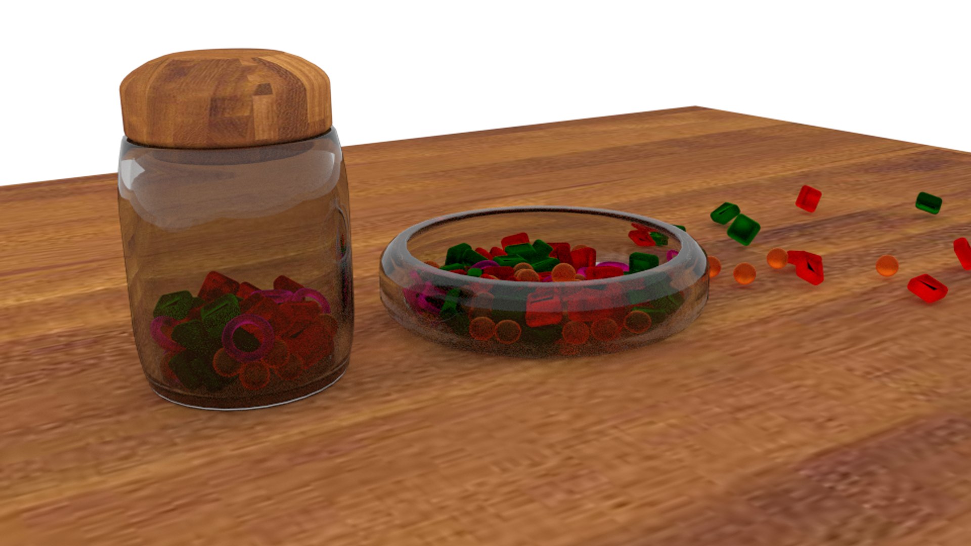3d jar candies model