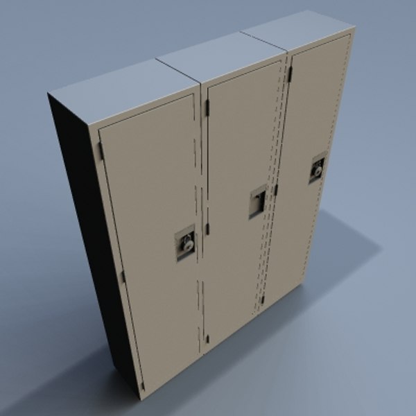 3d model school lockers lock