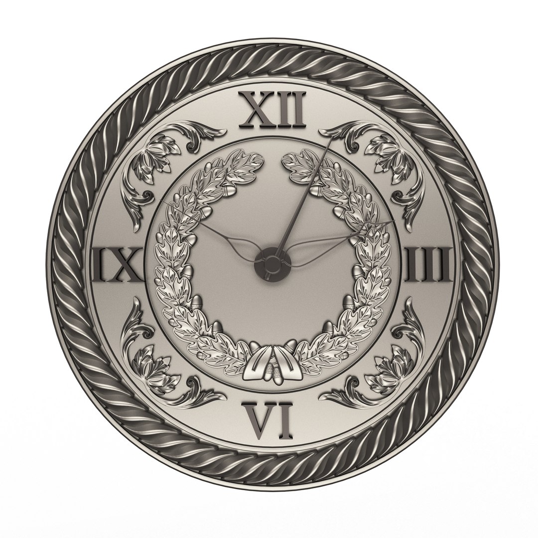 Classic Wall Clock 06 Chrome 3D - TurboSquid 2137307