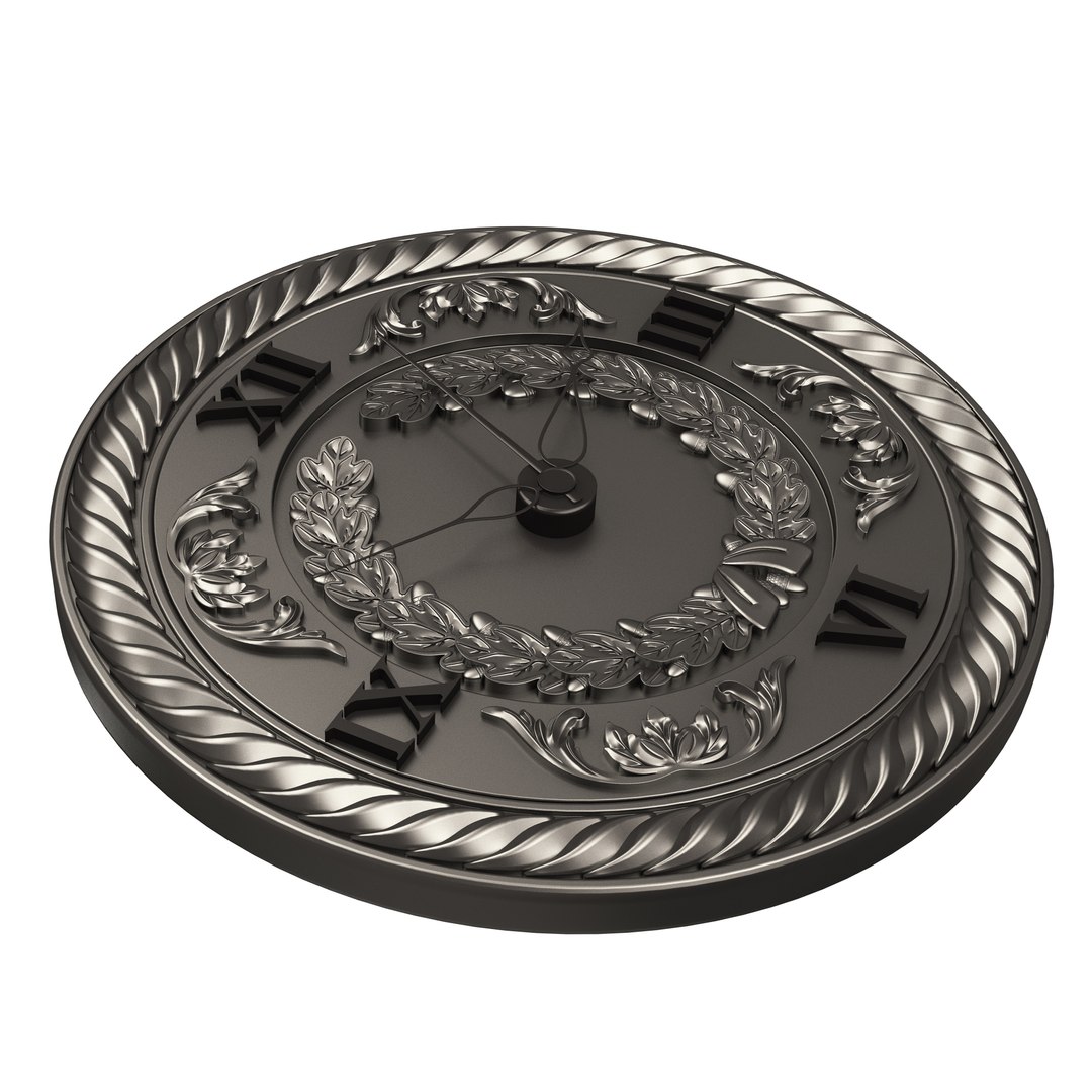 Classic Wall Clock 06 Chrome 3D - TurboSquid 2137307