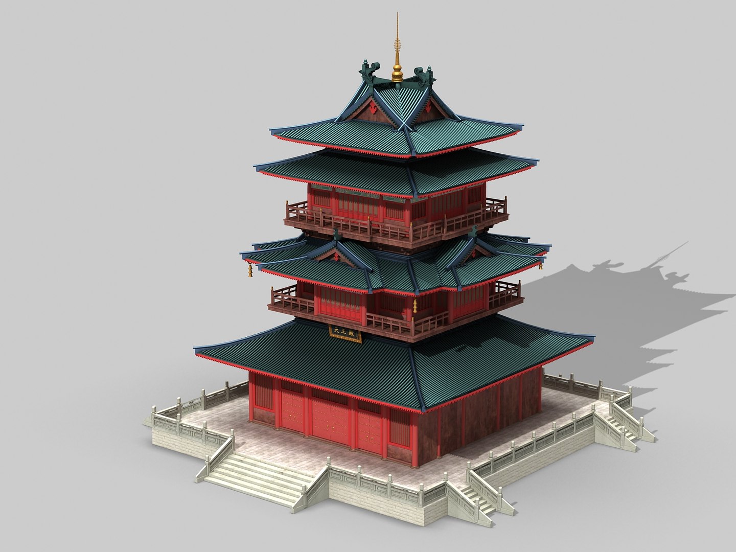 3D Model Chinese Building - TurboSquid 1274151