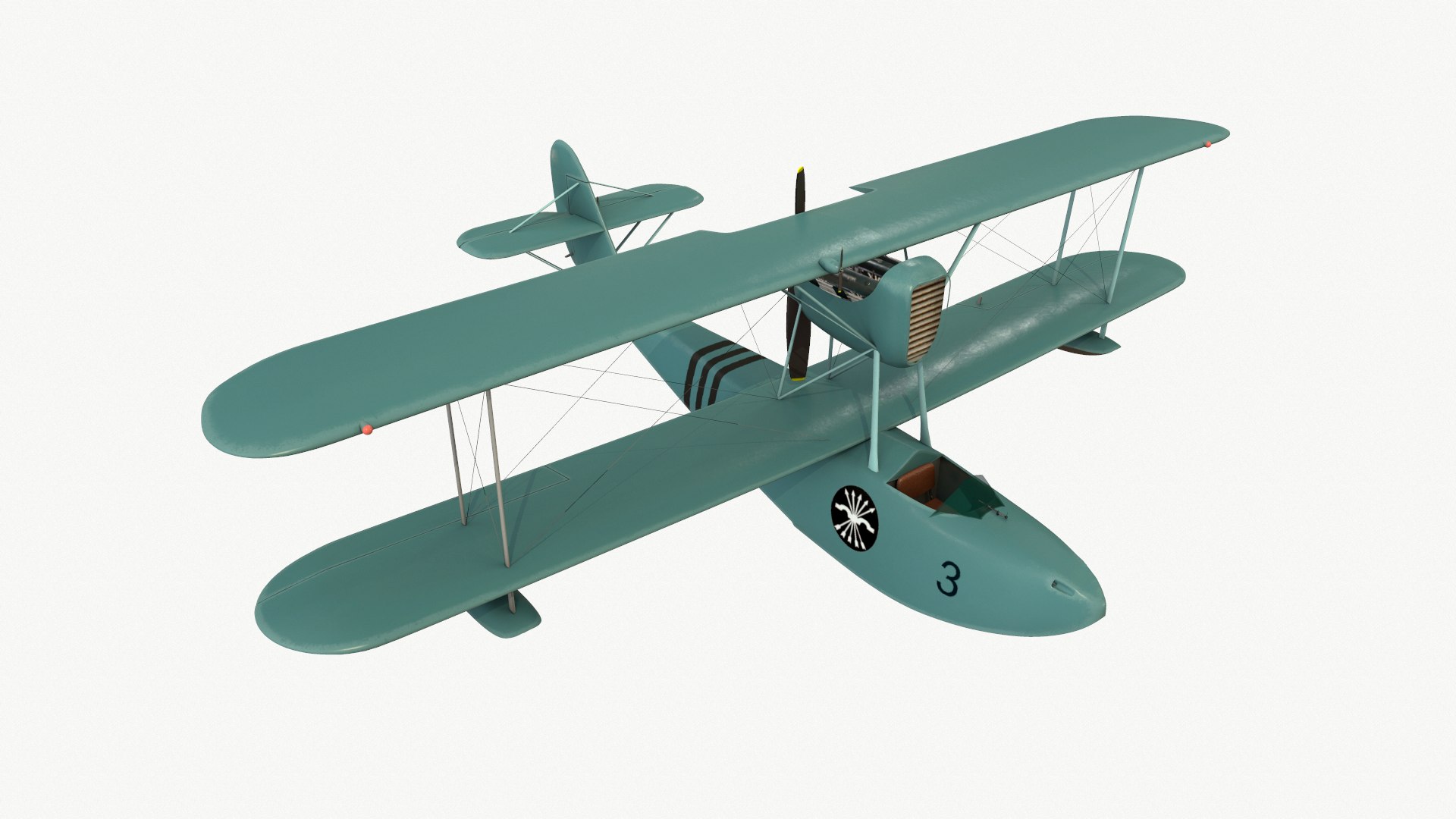 3D seaplane macchi m 41 - TurboSquid 1348658