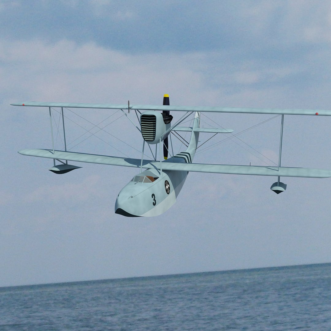 3D seaplane macchi m 41 - TurboSquid 1348658