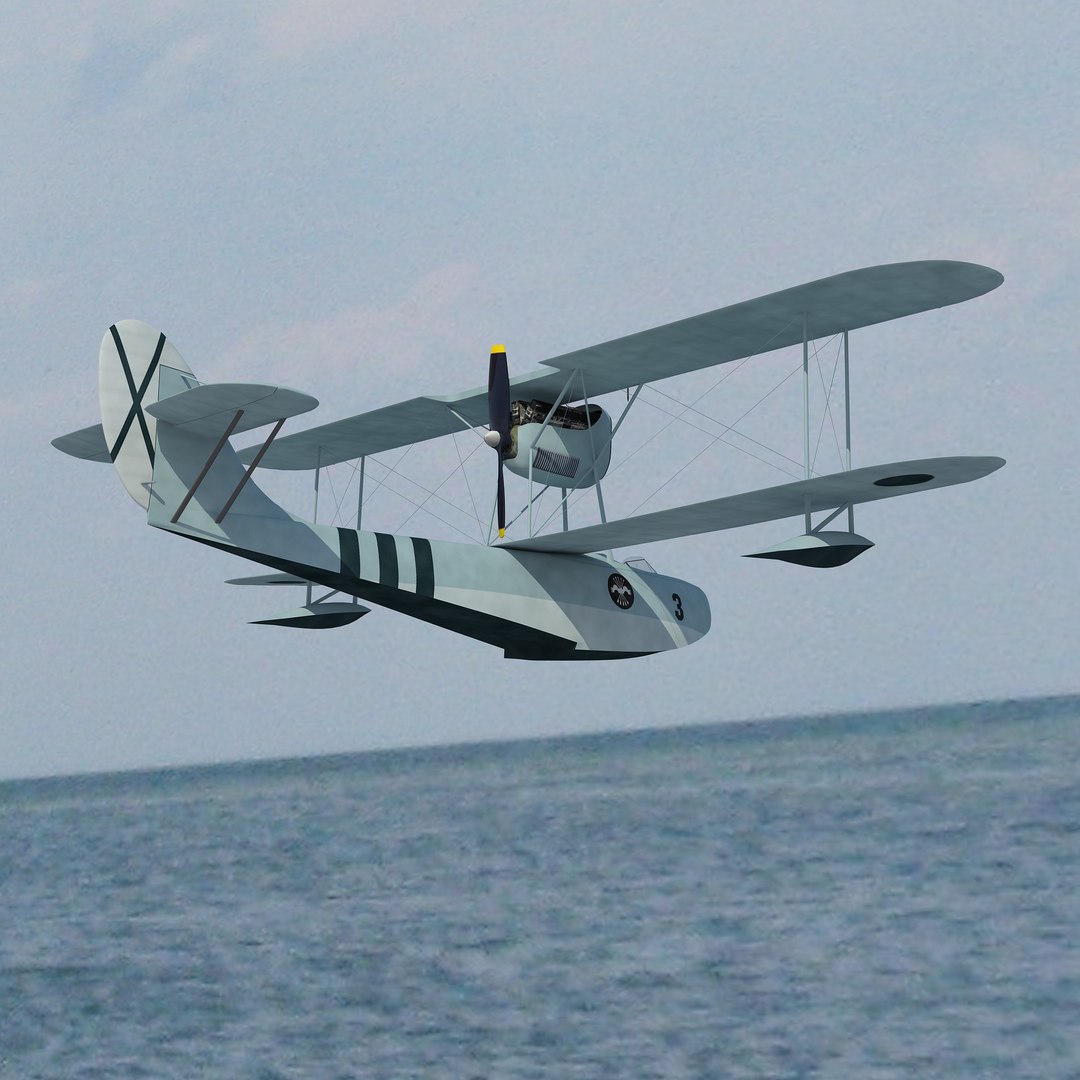 3D seaplane macchi m 41 - TurboSquid 1348658