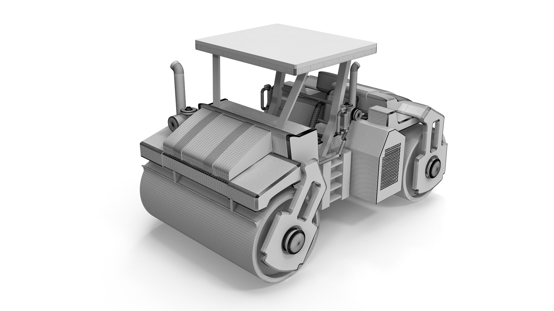 Asphalt Roller Model - TurboSquid 2136472