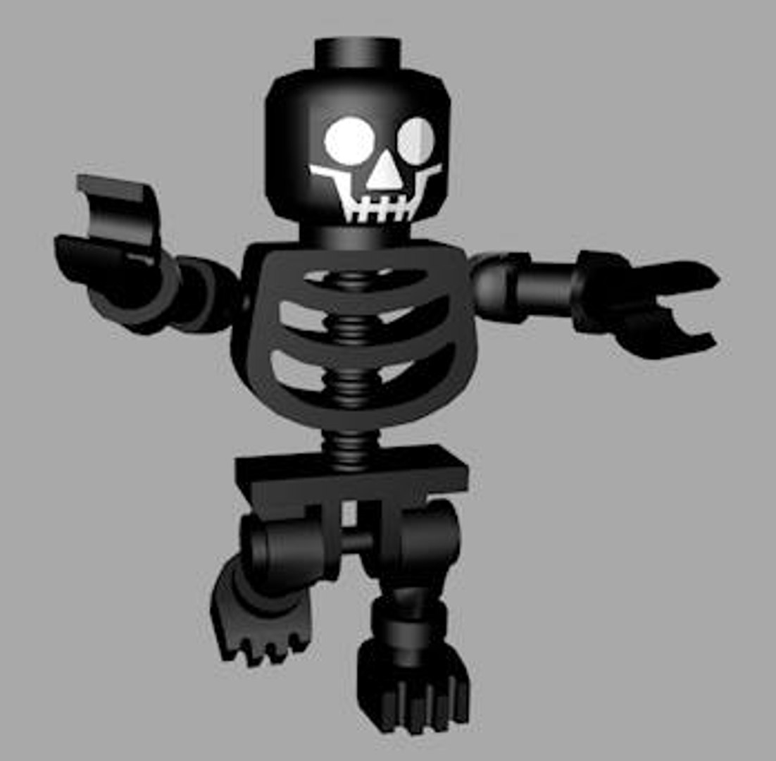 3d Lego Skeleton Rigged