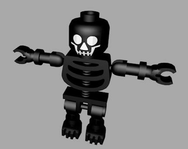3d lego skeleton rigged