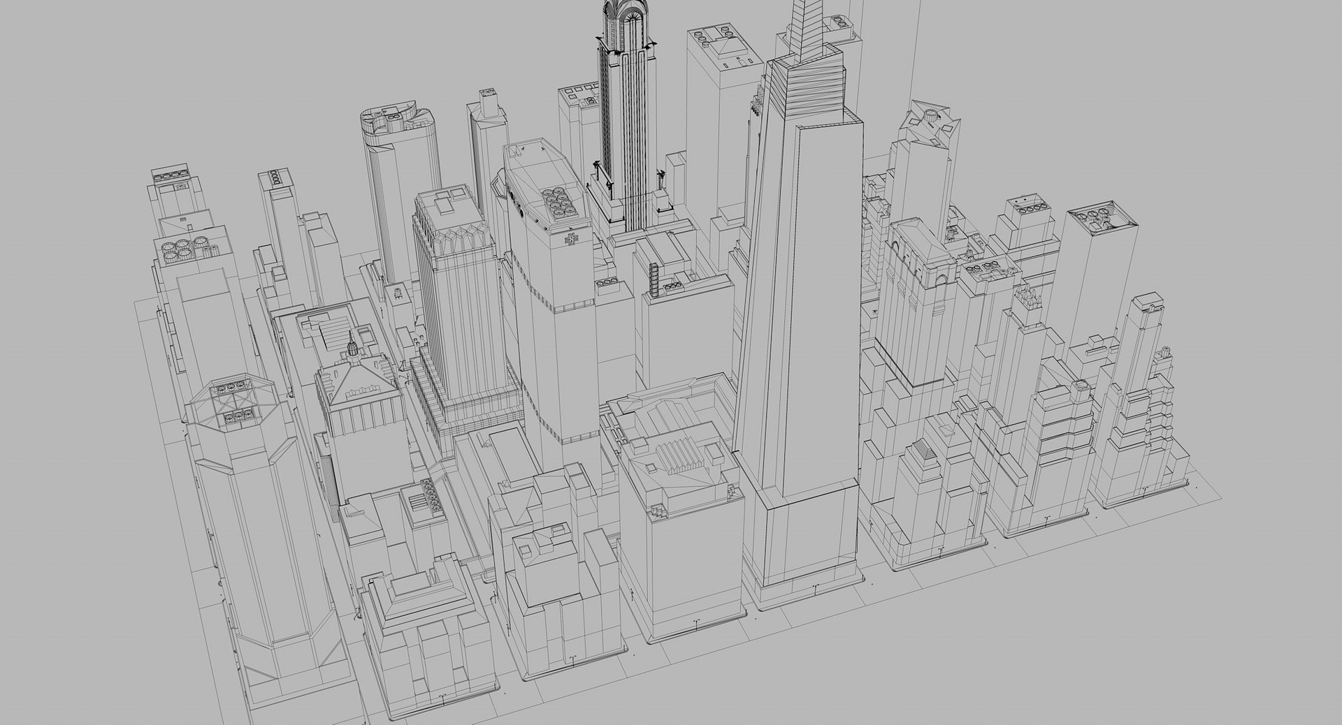 3D Manhattan District 02 Low Poly Updated model - TurboSquid 2095183