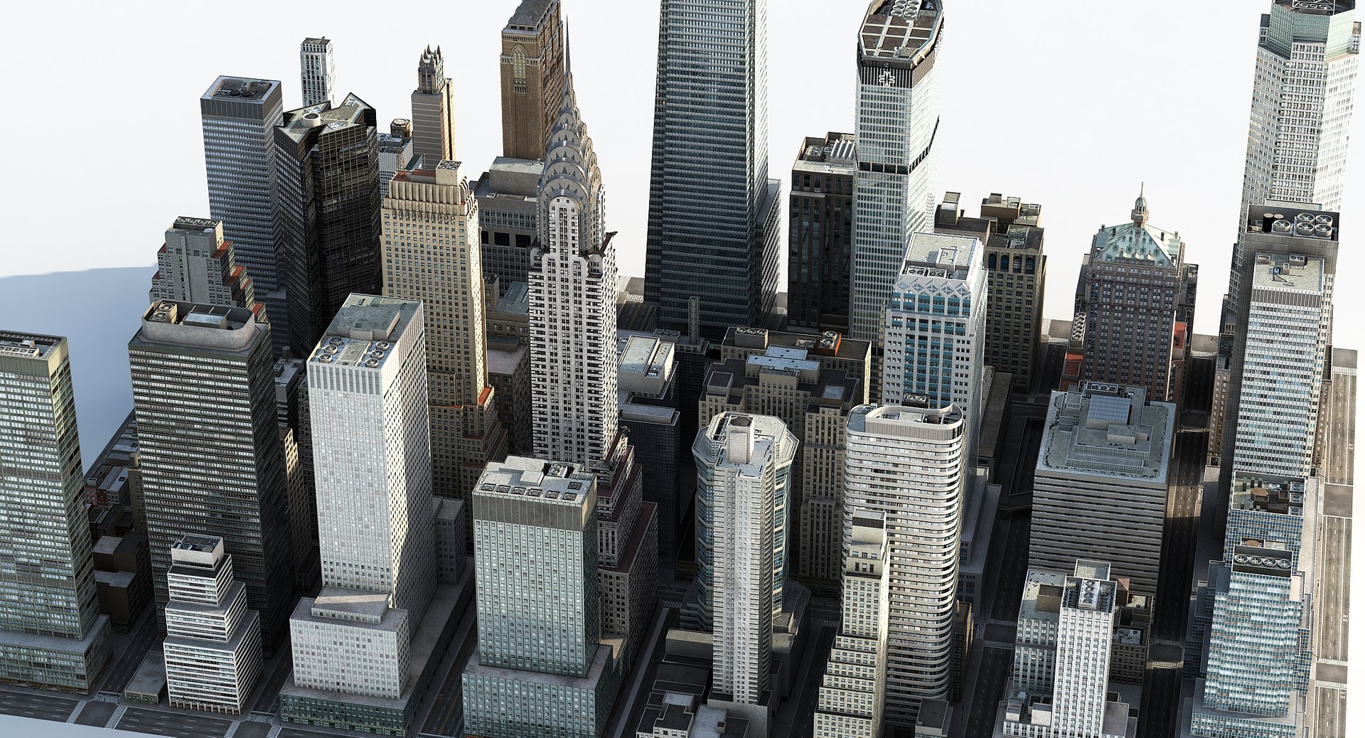 3D Manhattan District 02 Low Poly Updated Model - TurboSquid 2095183