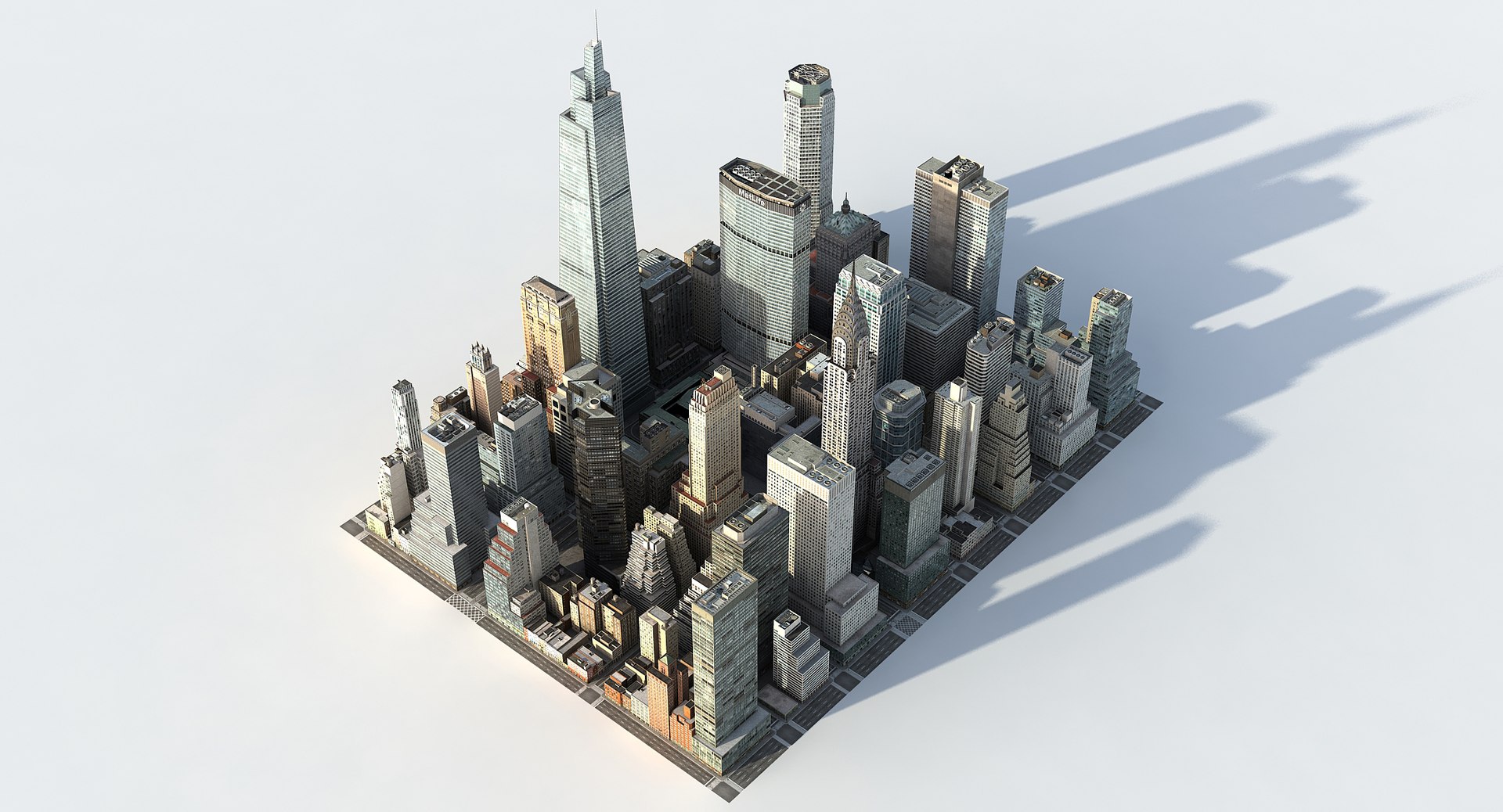 3D Manhattan District 02 Low Poly Updated Model - TurboSquid 2095183