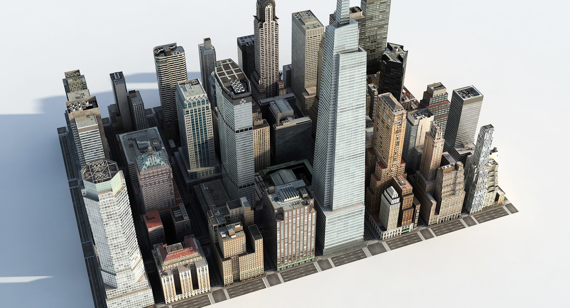 3D Manhattan District 02 Low Poly Updated model - TurboSquid 2095183