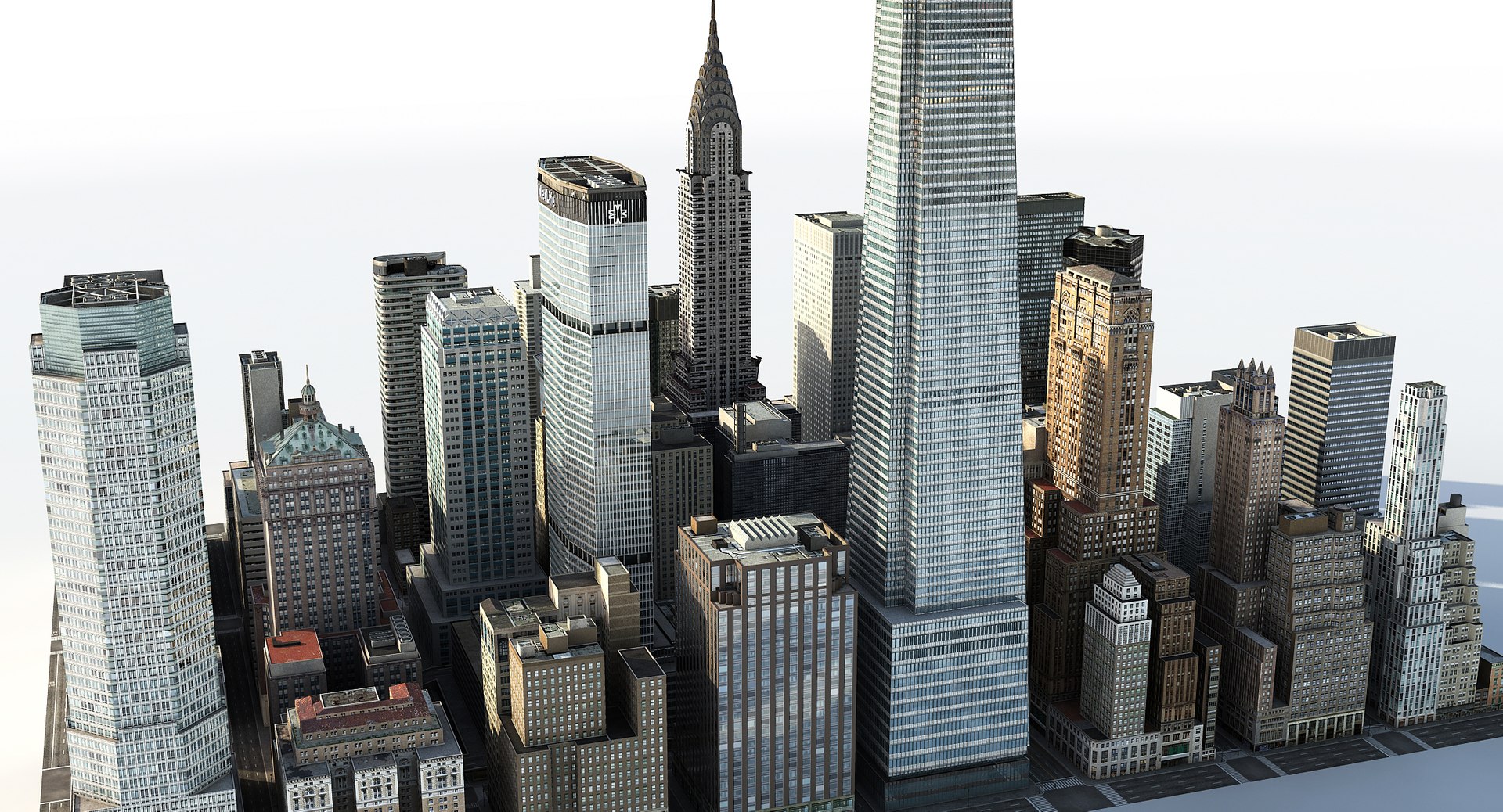 3D Manhattan District 02 Low Poly Updated Model - TurboSquid 2095183
