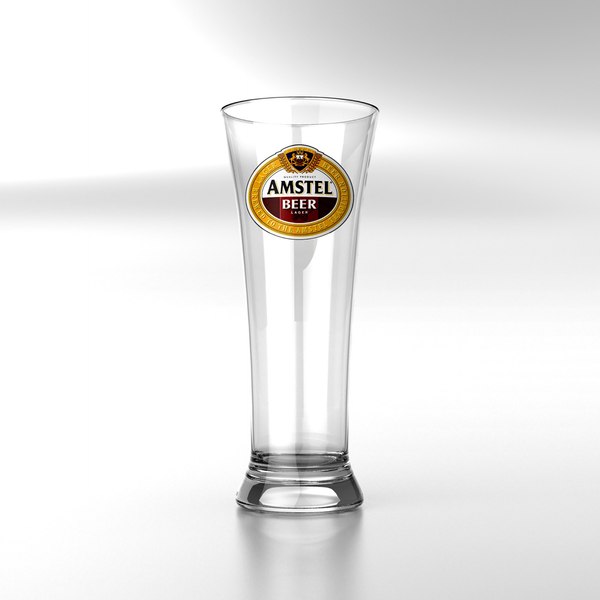 3D beer amstel glass model - TurboSquid 1677308