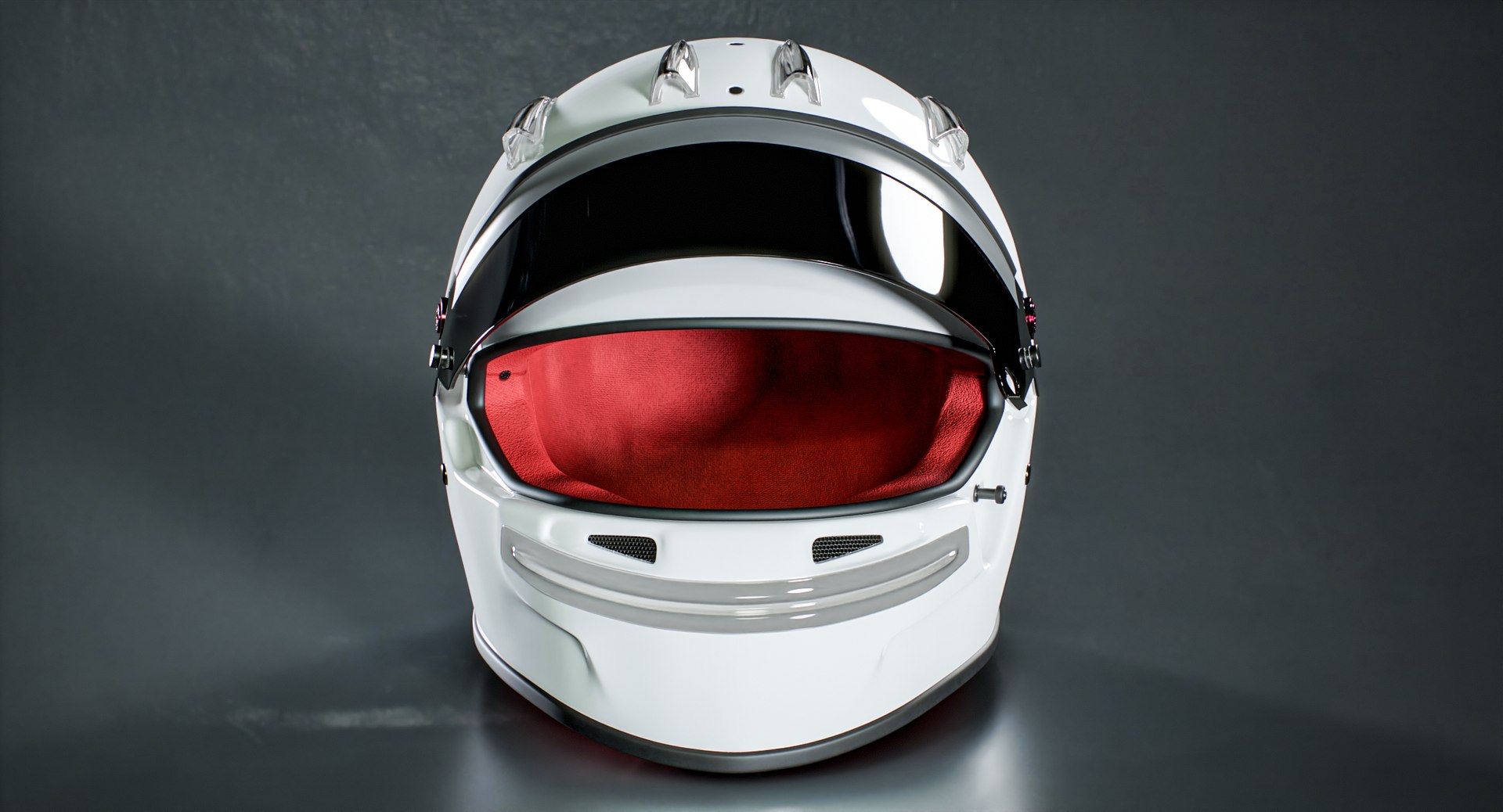 Bell HP77 F1 Helmet White Mockup 2025 3D Model - TurboSquid 2343341