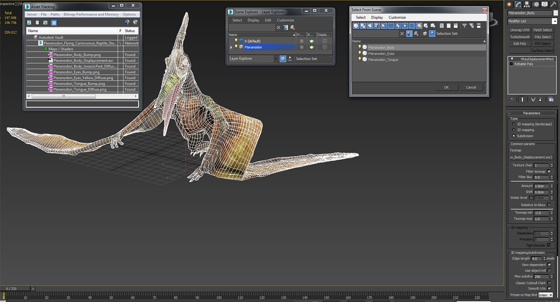Pteranodon flying carnivorous reptile 3D model - TurboSquid 1402550