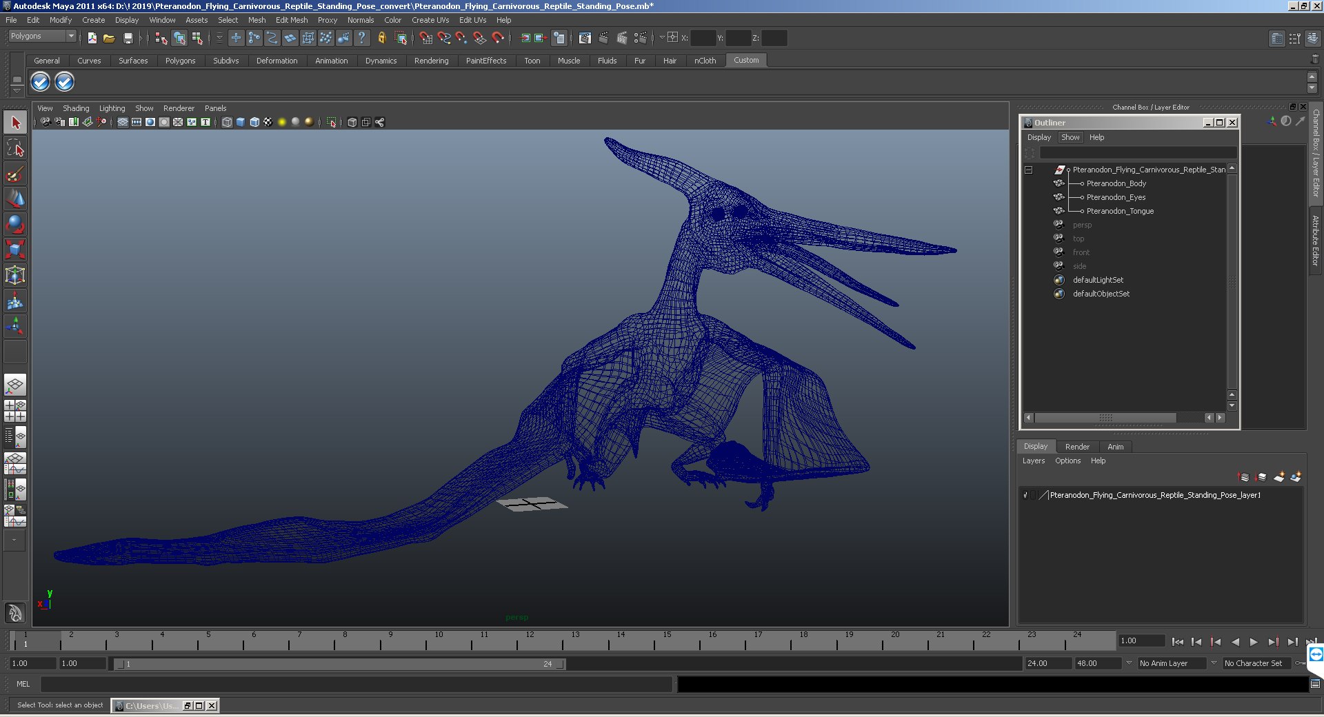 Pteranodon flying carnivorous reptile 3D model - TurboSquid 1402550